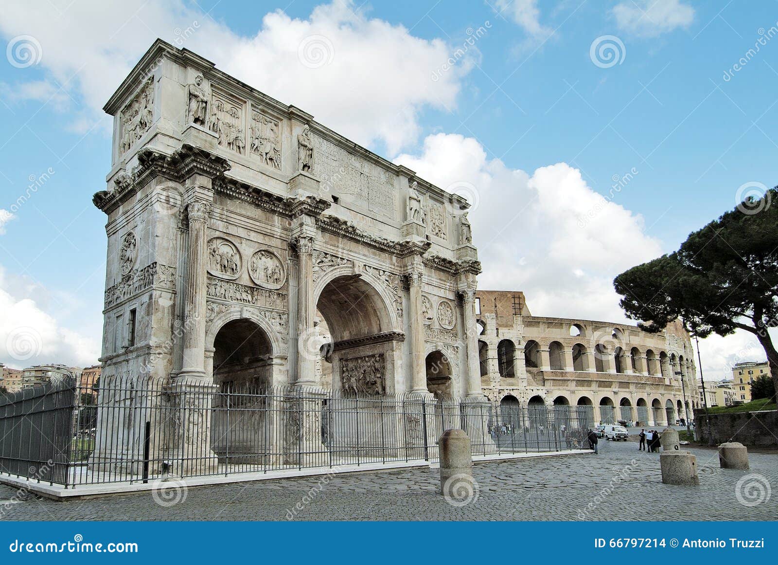 Rome Arch of Constantine editorial stock image. Image of architecture ...