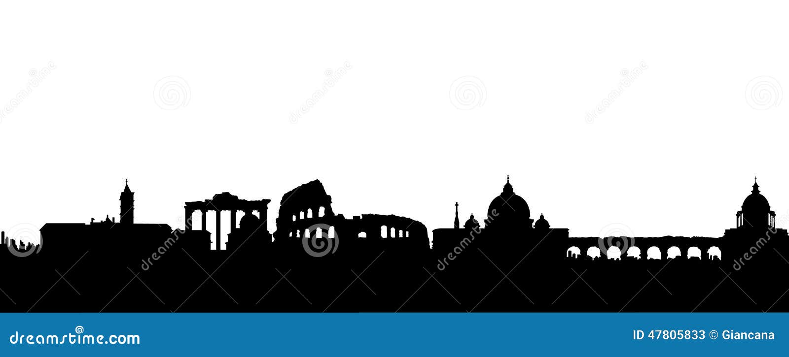 Rome Cities Silhouettes