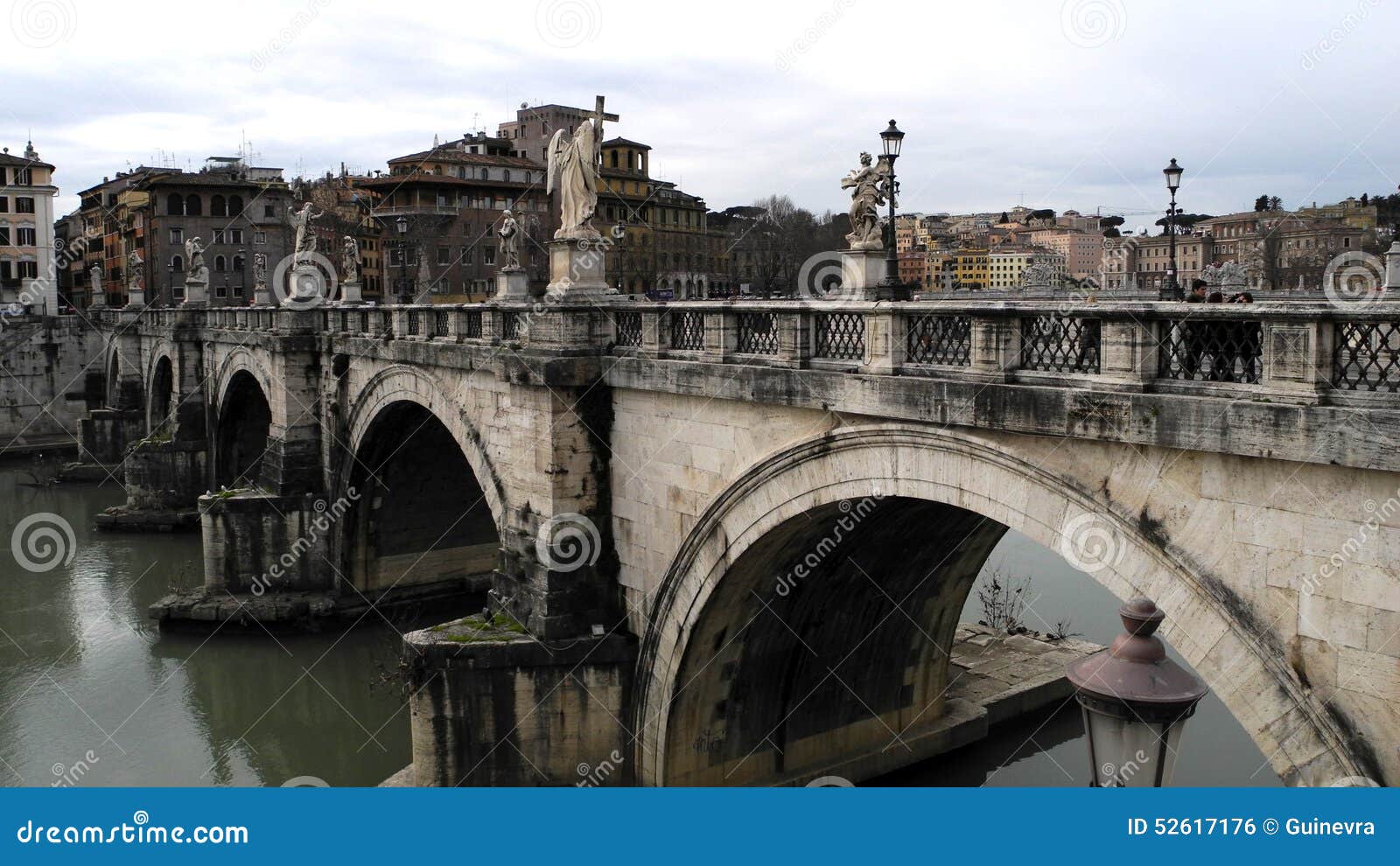 Rome editorial photo. Image of famous, ancient, bridge - 52617176