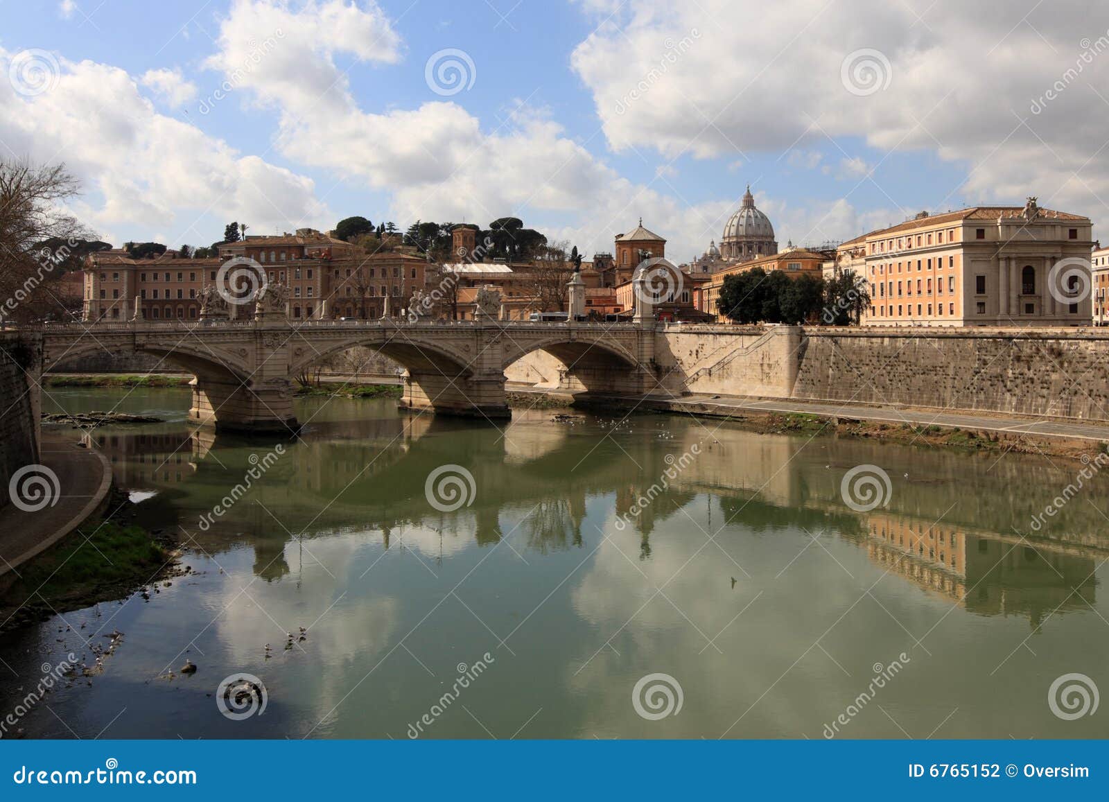 Rome, a bridge on Tevere stock photo. Image of capitol - 6765152