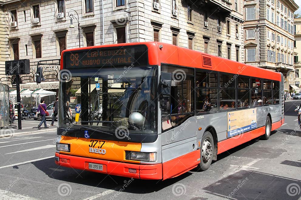 Rome bus editorial photography. Image of city, town, mass - 14646622