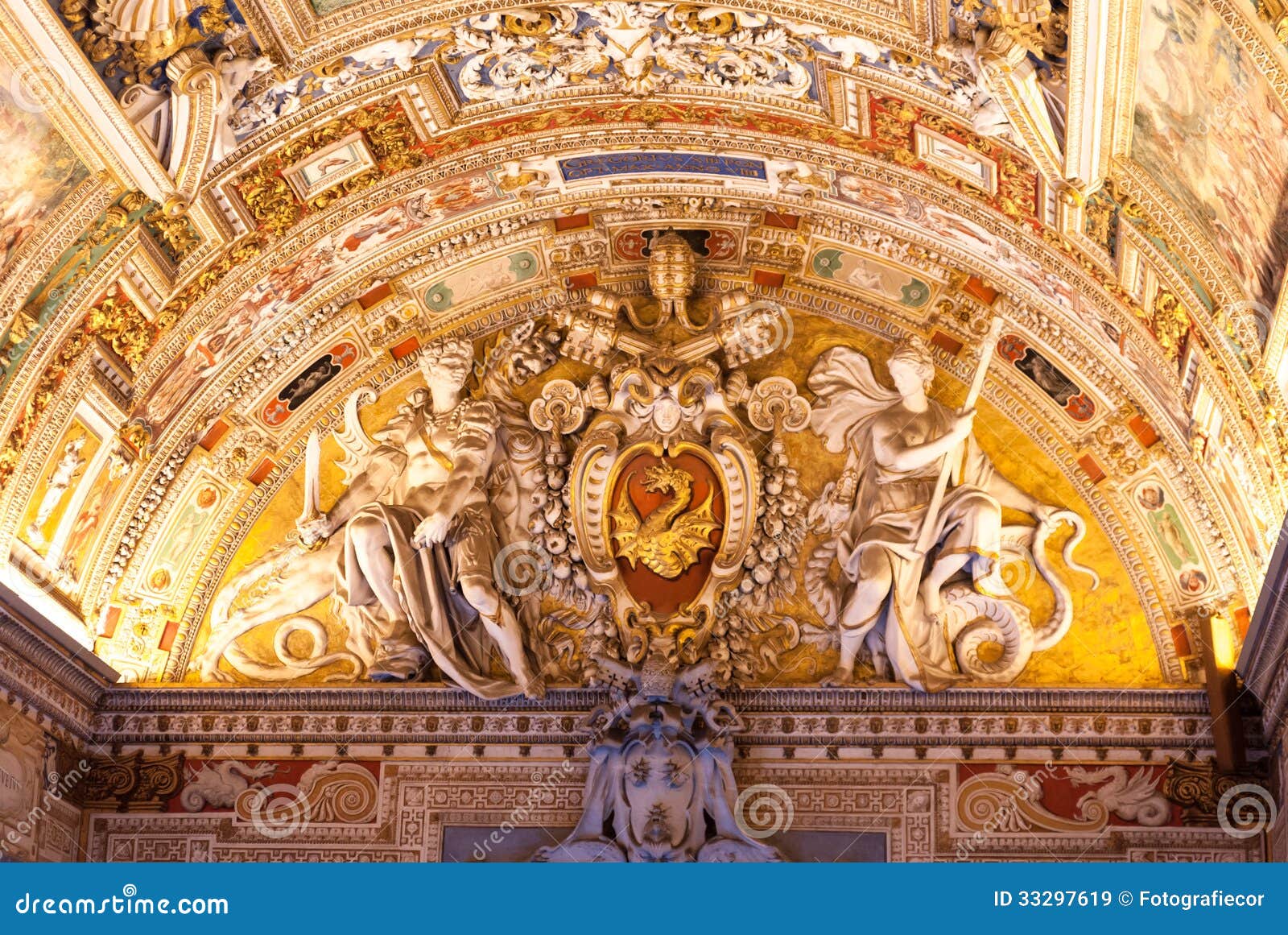 Rome, Ceiling at the Vatican Museum Editorial Stock Image - Image of ...