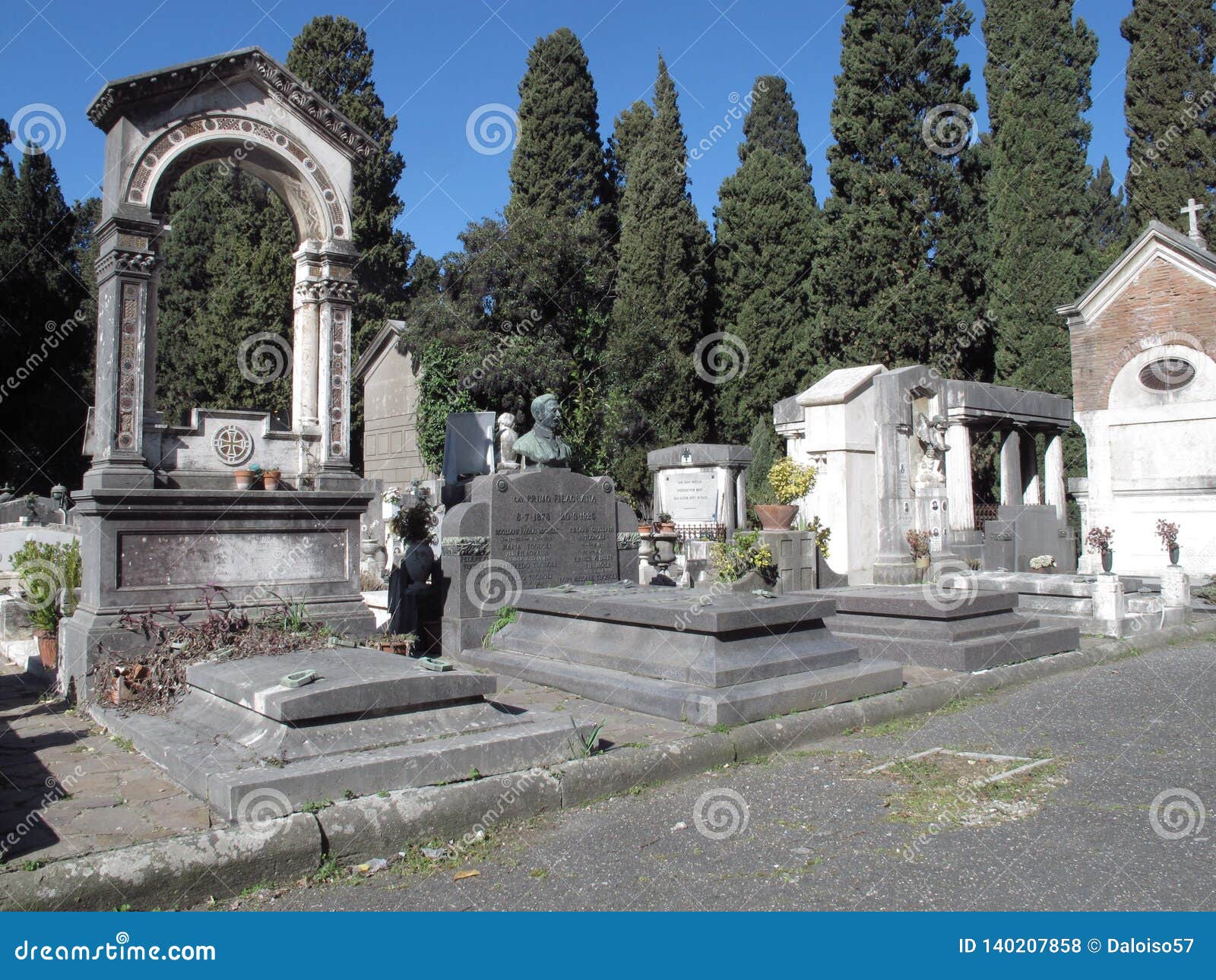 Rome the Cemetery of Verano Editorial Stock Photo - Image of apollo ...