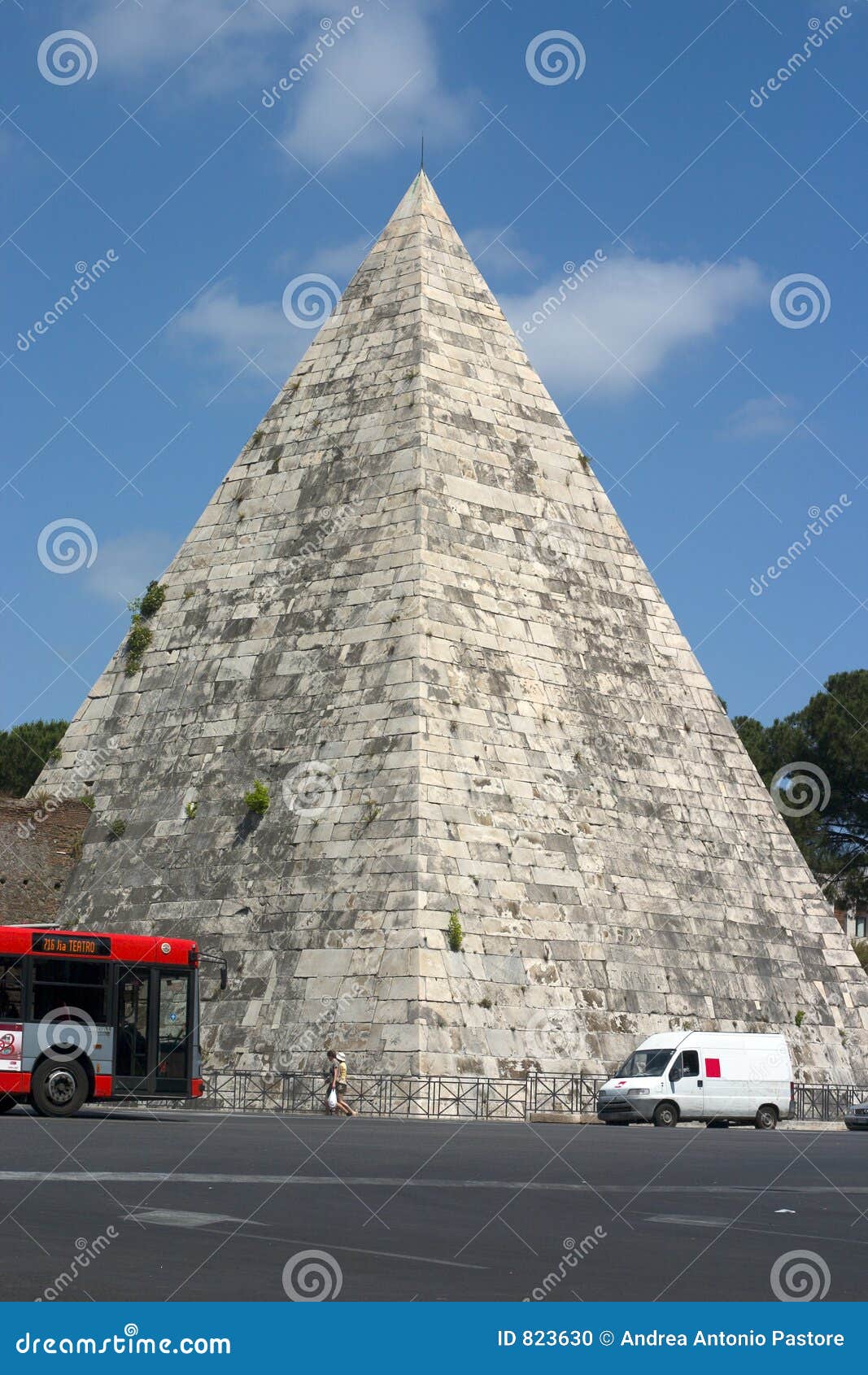 Rome - the Cestia Pyramid stock photo. Image of pyramid - 823630