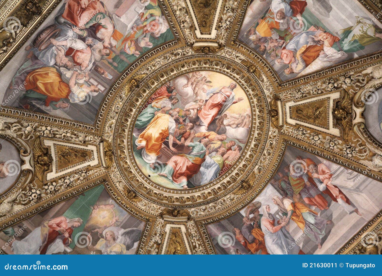 Rome church art editorial photo. Image of baroque, fresco - 21630011