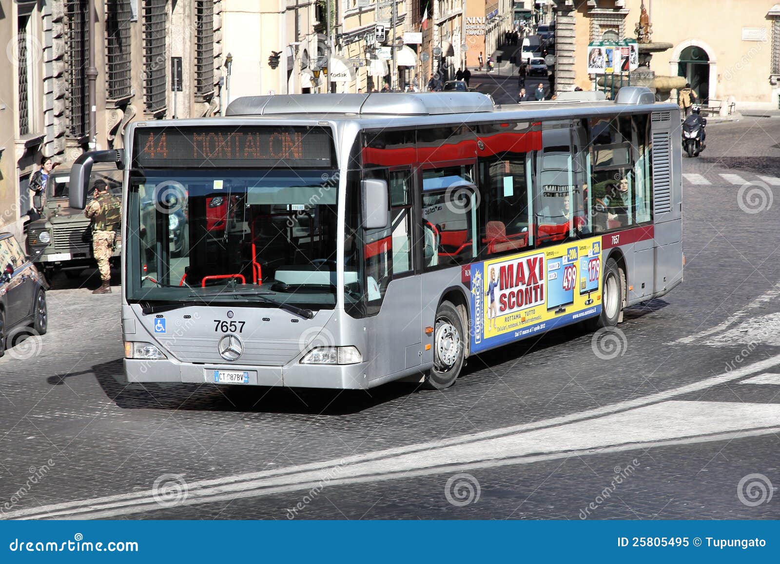 Rome city bus editorial image. Image of grey, vehicle - 25805495