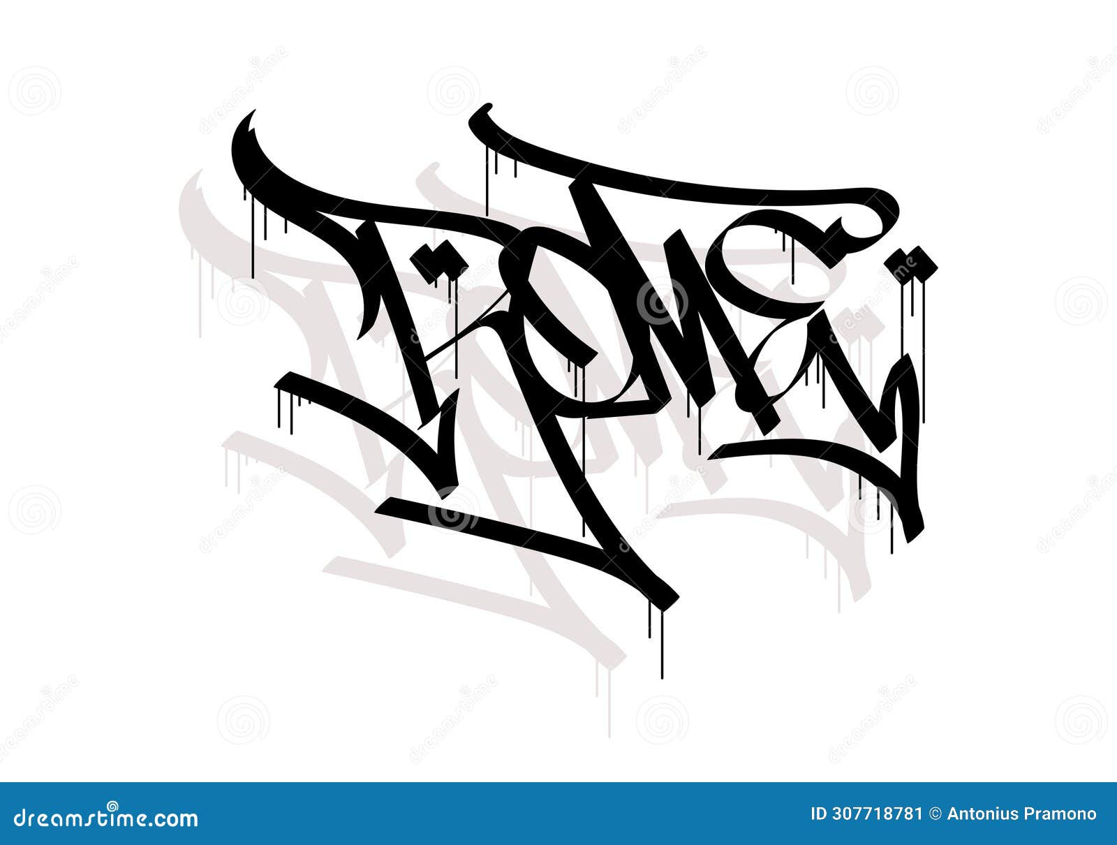 ROME City Graffiti Tag Style Stock Vector - Illustration of spray ...
