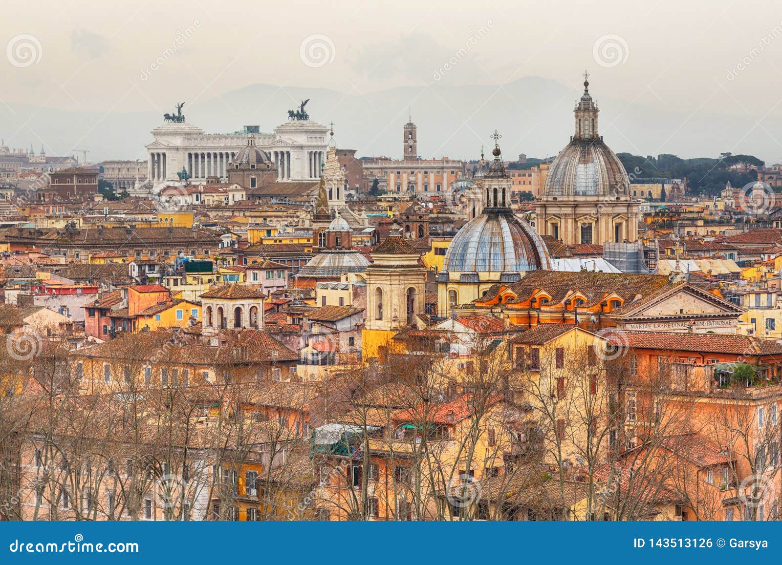 Rome city skyline view stock photo. Image of travel - 143513126