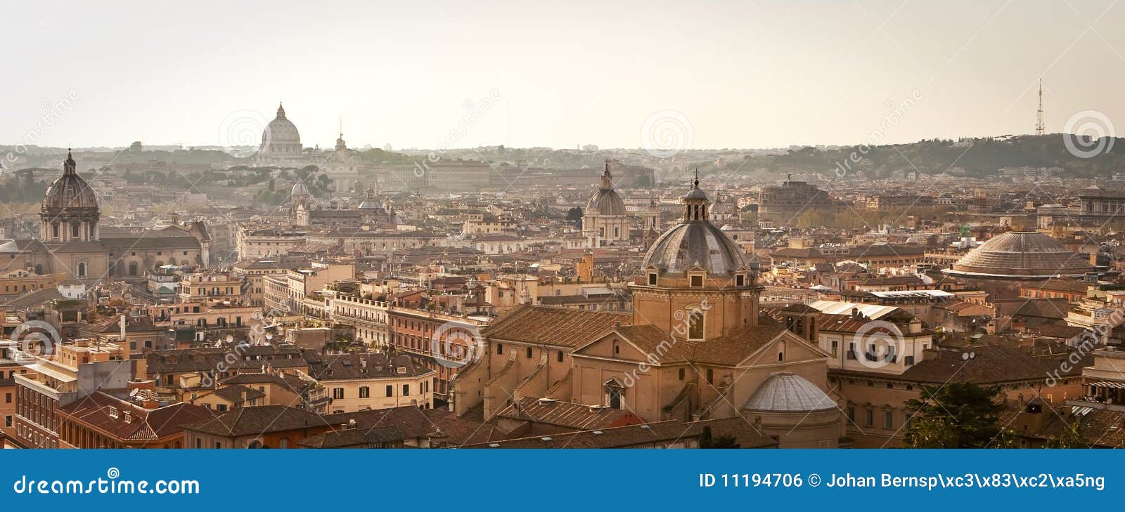Rome cityscape in dusk. stock photo. Image of background - 11194706