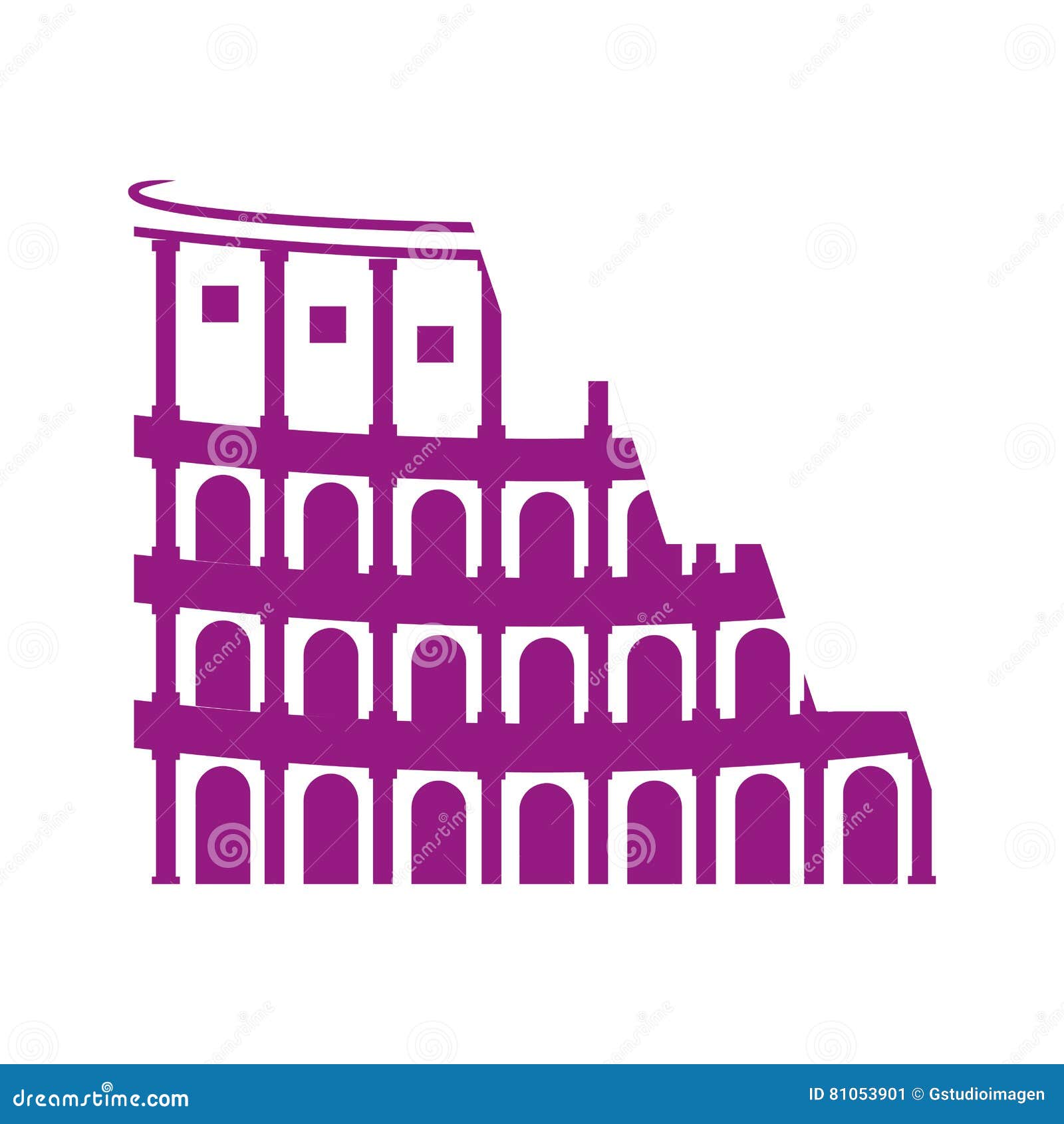 Rome Coliseum Hand Drawn Outline Doodle Icon. Vector Illustration ...