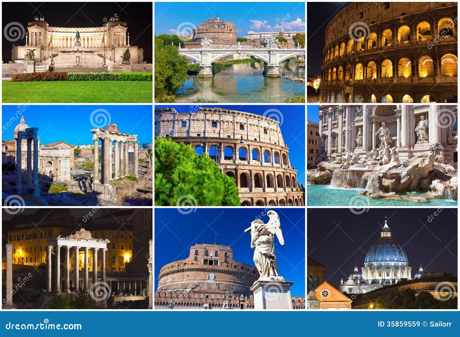 Rome collection stock image. Image of culture, fountain - 35859559