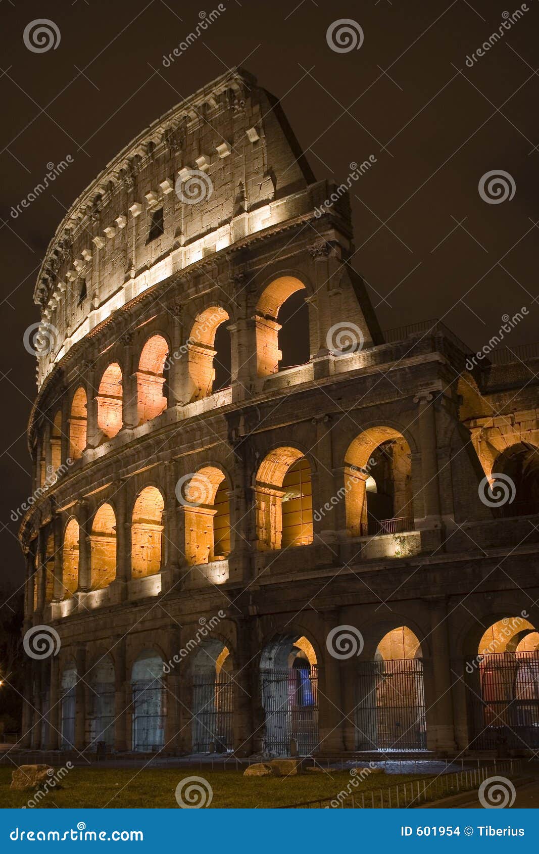 Rome Colloseum by Night stock photo. Image of european - 601954