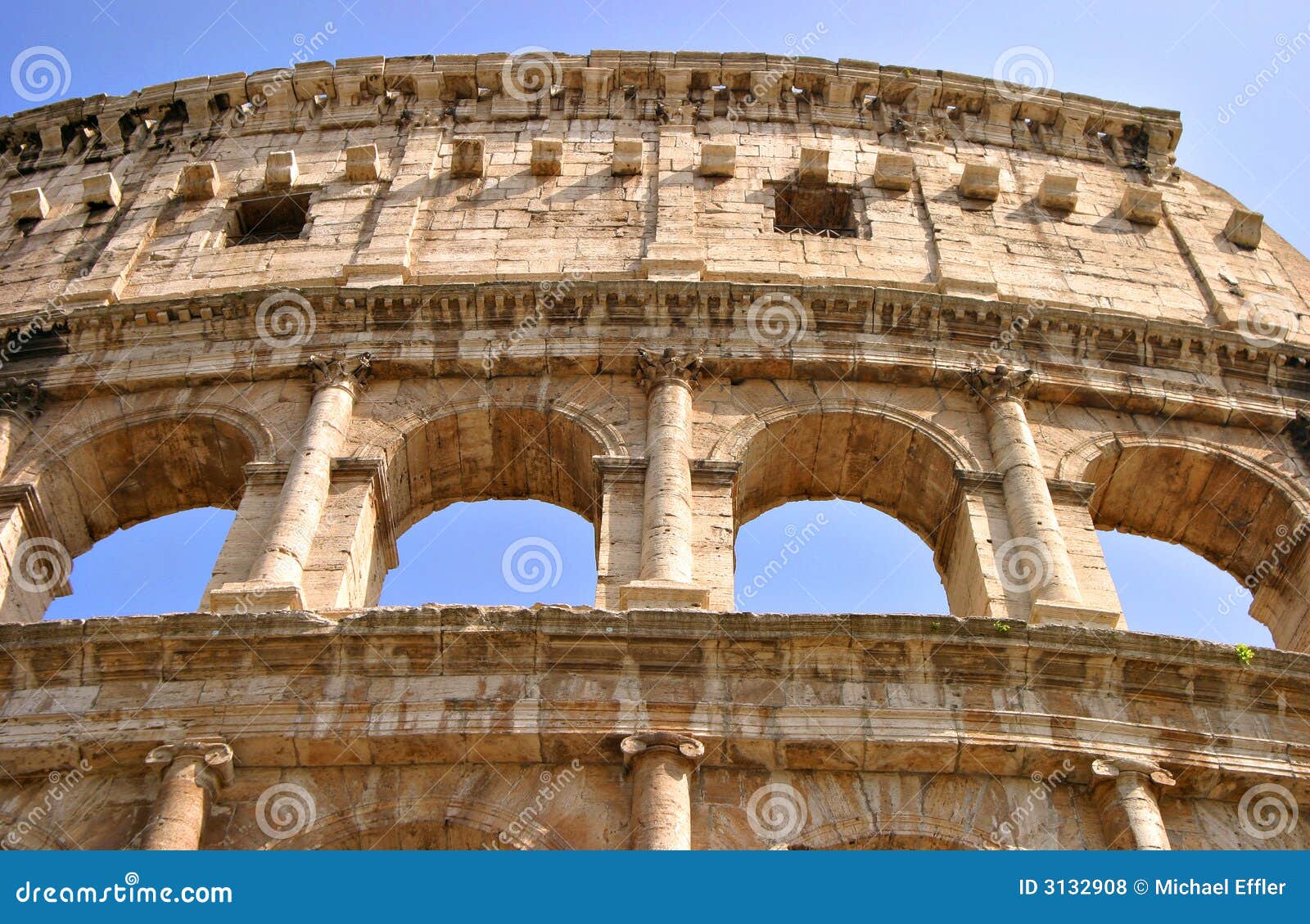 Rome Colosseum Detail Outside Stock Photo - Image of tourism, italian ...