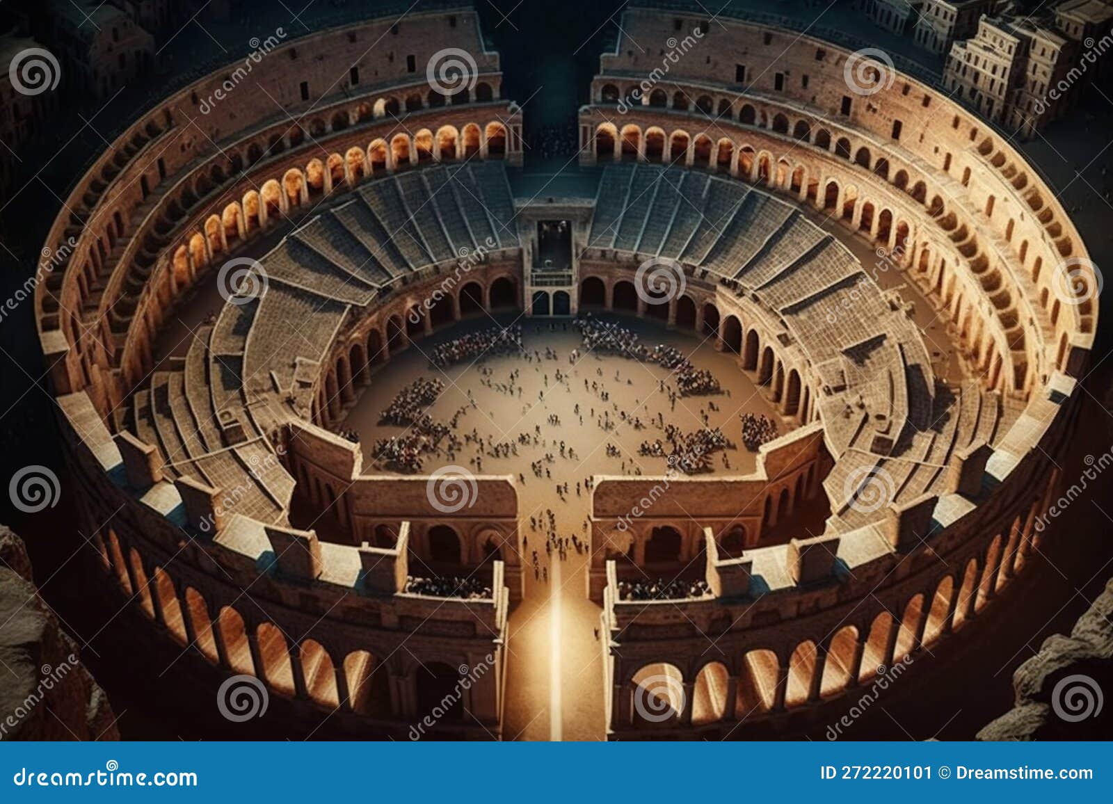 Rome Colosseum on Shot from a High Angle. Generative AI Stock ...