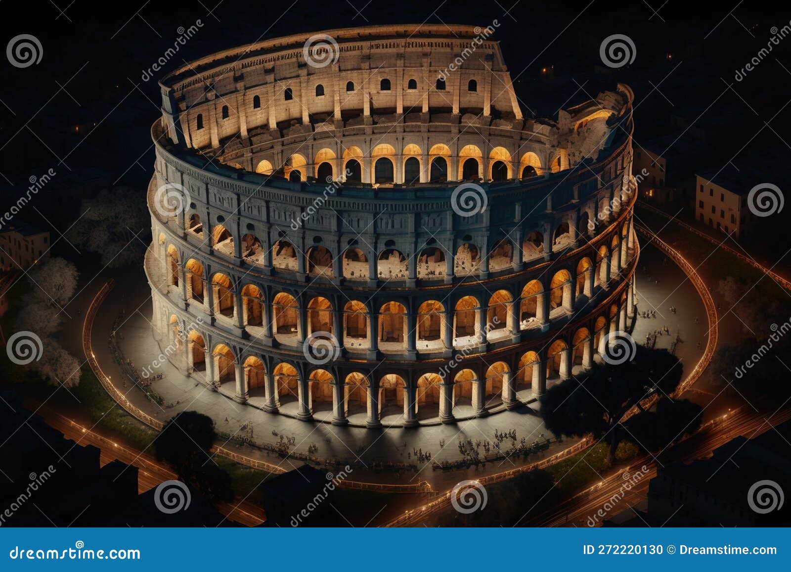 Rome Colosseum on Shot from a High Angle. Generative AI Stock ...