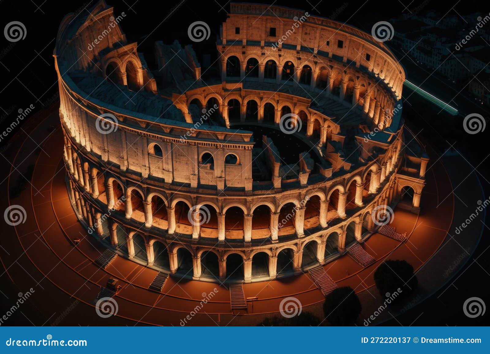 Rome Colosseum on Shot from a High Angle. Generative AI Stock ...
