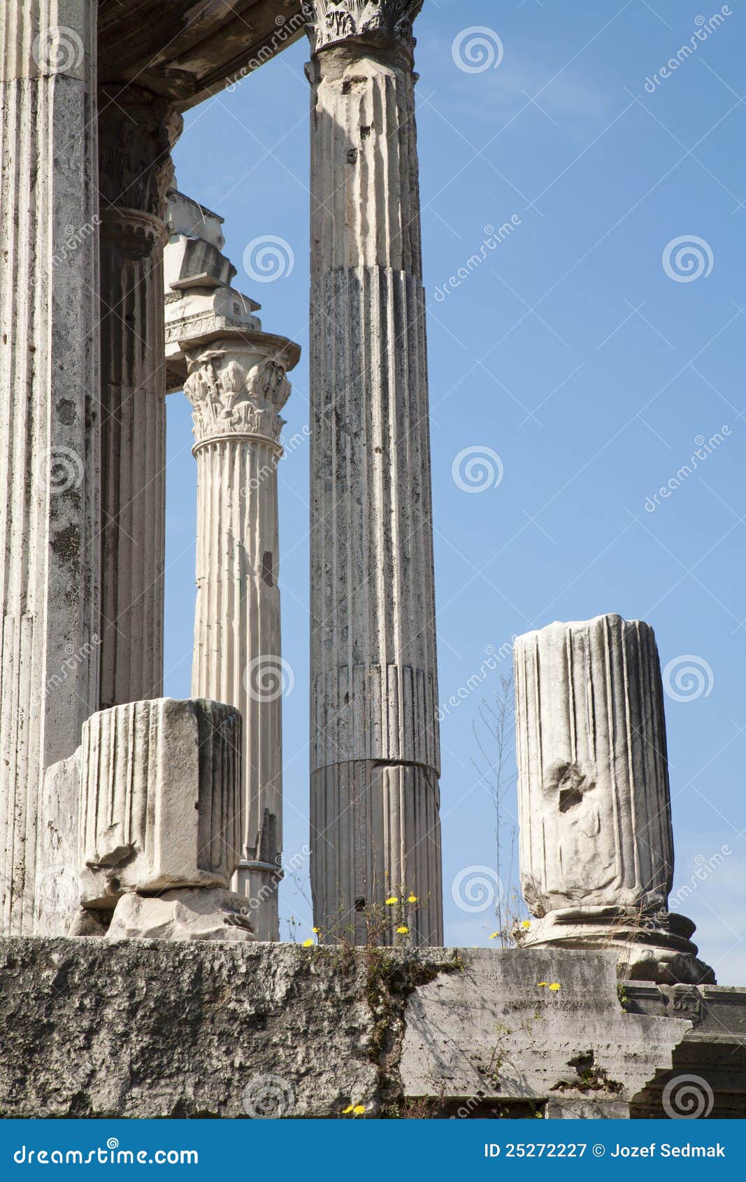 Rome - Columns of Forum Romanum Stock Image - Image of ruins, italy ...