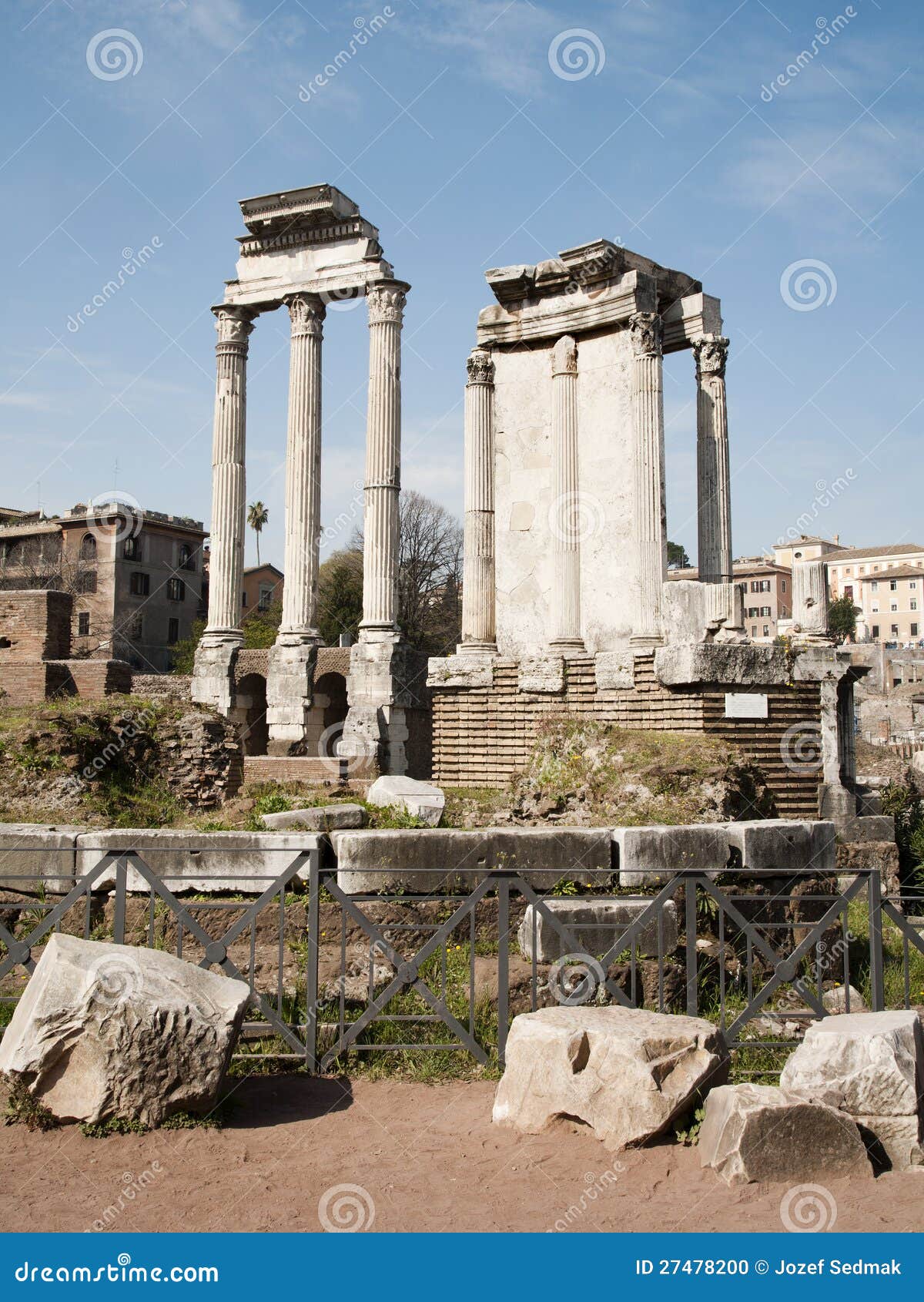 Rome - Columns of Forum Romanum Stock Photo - Image of antique ...