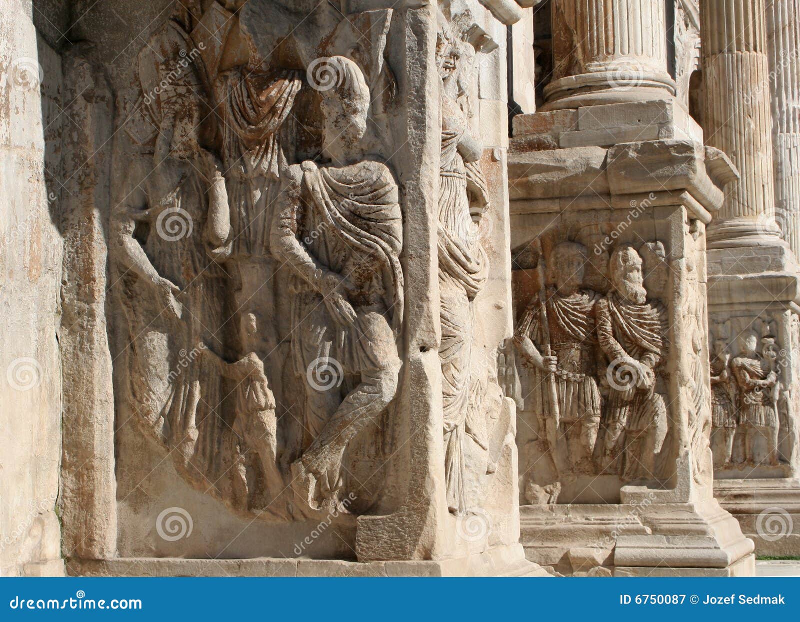 Rome - Detail of Constantin Triumph Arch Stock Image - Image of ...