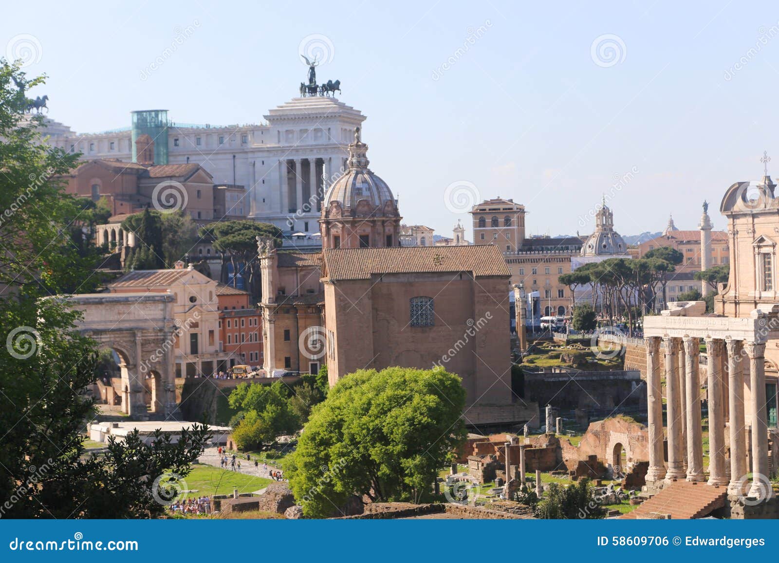 Rome Downtown editorial photo. Image of europe, architecture - 58609706