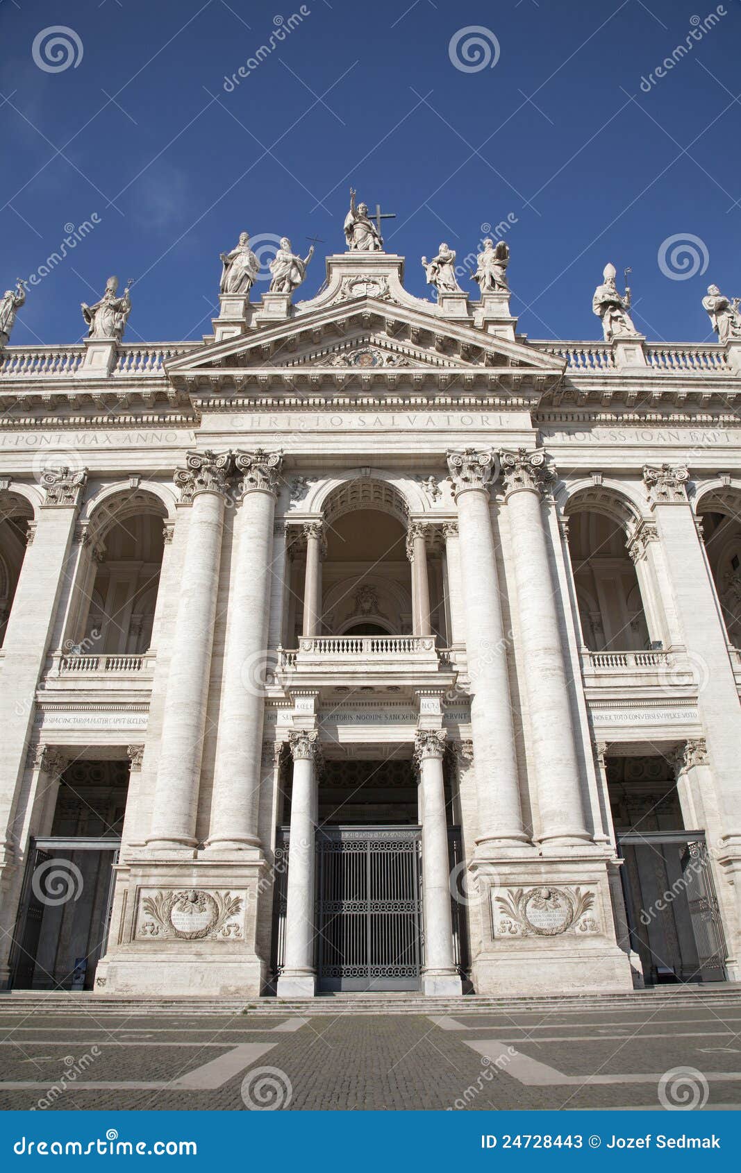 Rome - East Facade of Lateran Basilica Stock Image - Image of rome ...