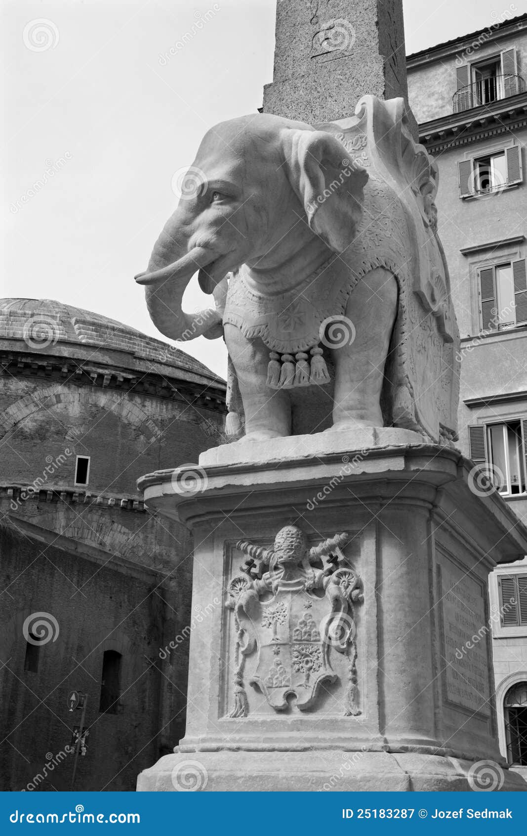 Rome - Elephant and Obelisk Stock Image - Image of statue, ancient ...