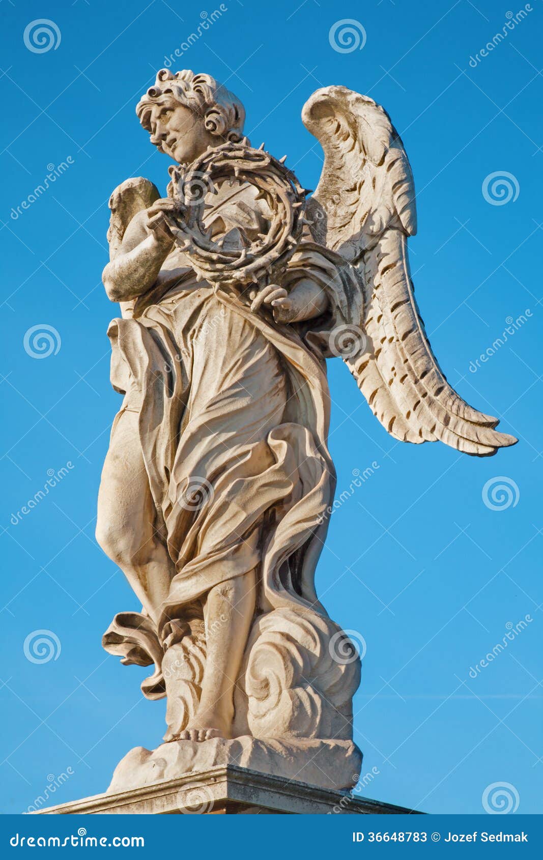 Rome - Engelenbrug - Engel Met De Doornkroon Stock Afbeelding - Image ...