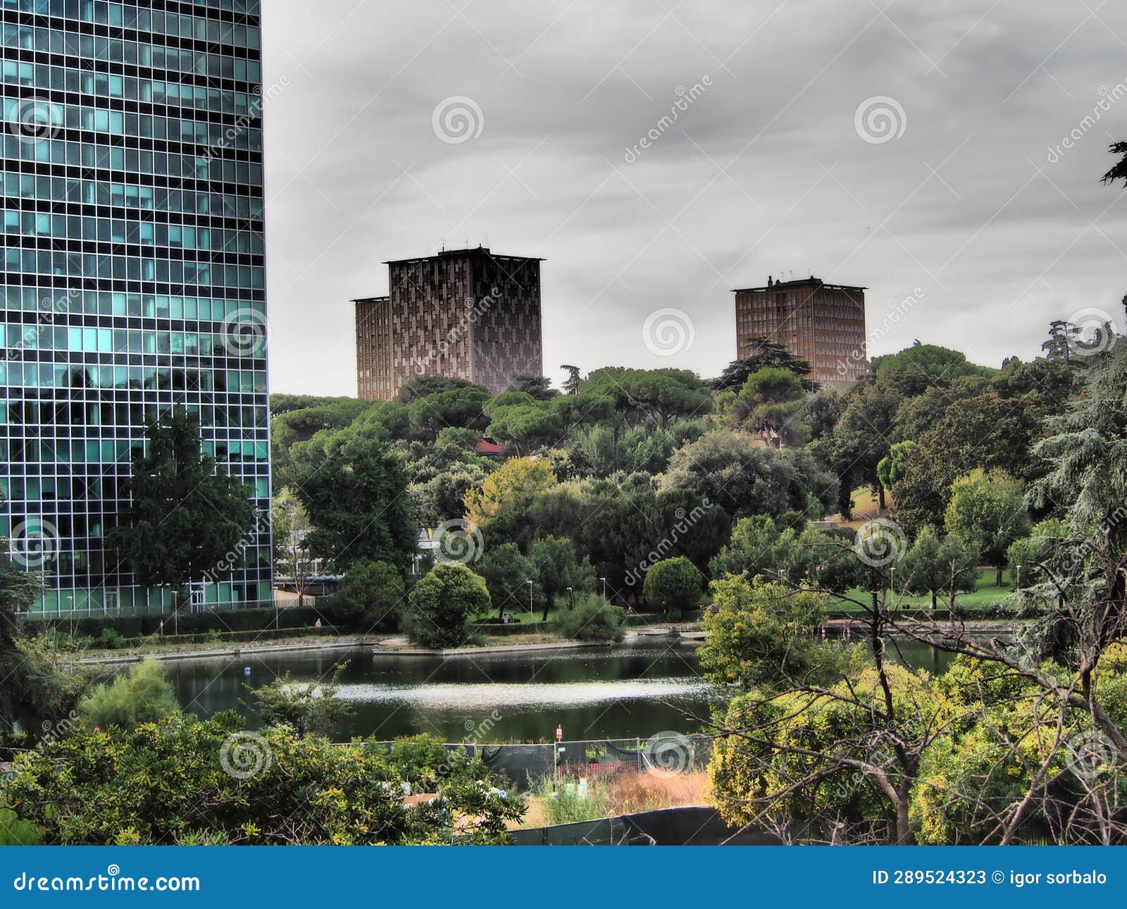 Rome, Eur District, Building, Workplace, Industrial Area Stock Image ...