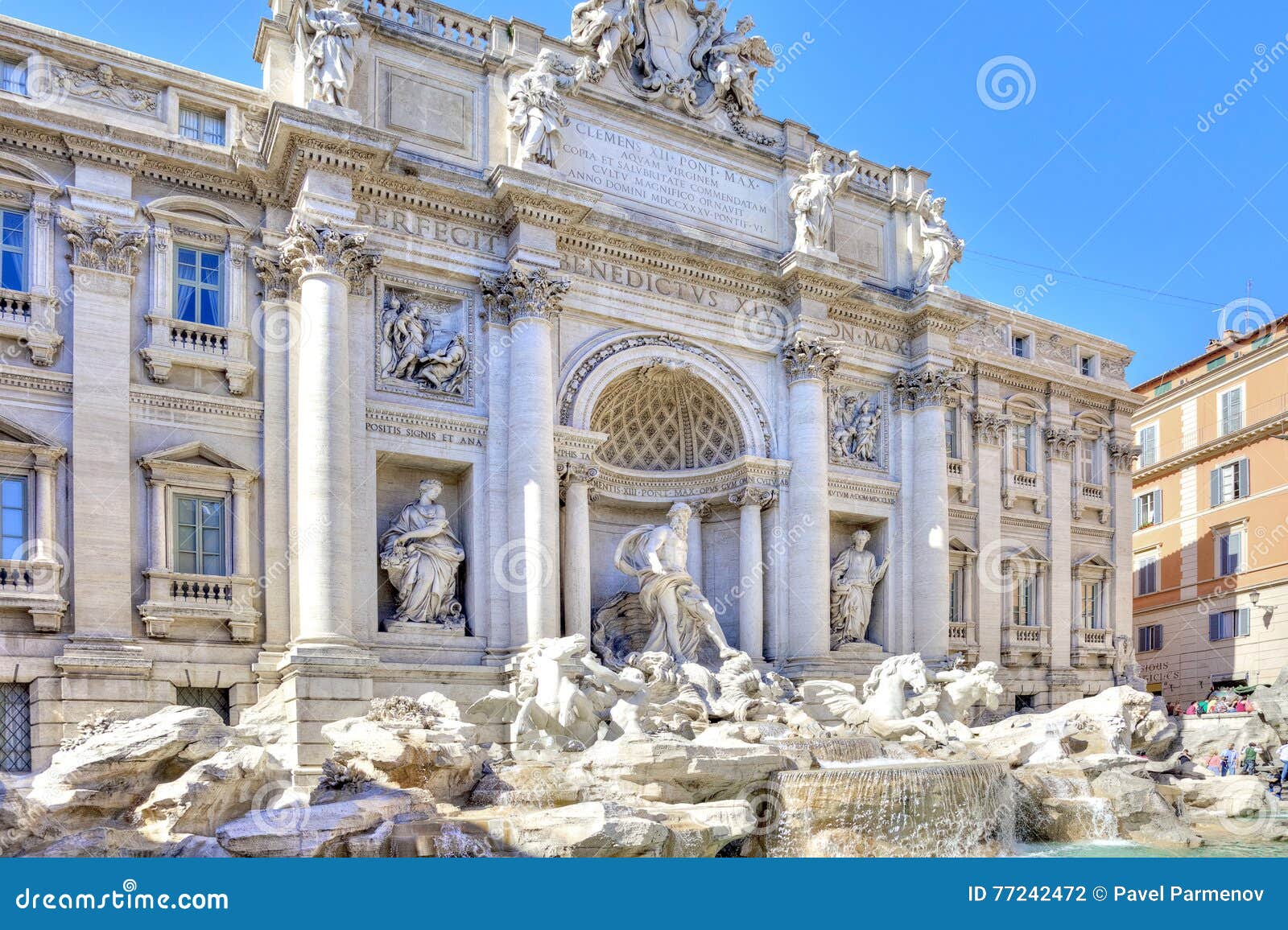 Rome Fontaine de TREVI photographie éditorial. Image du culture - 77242472