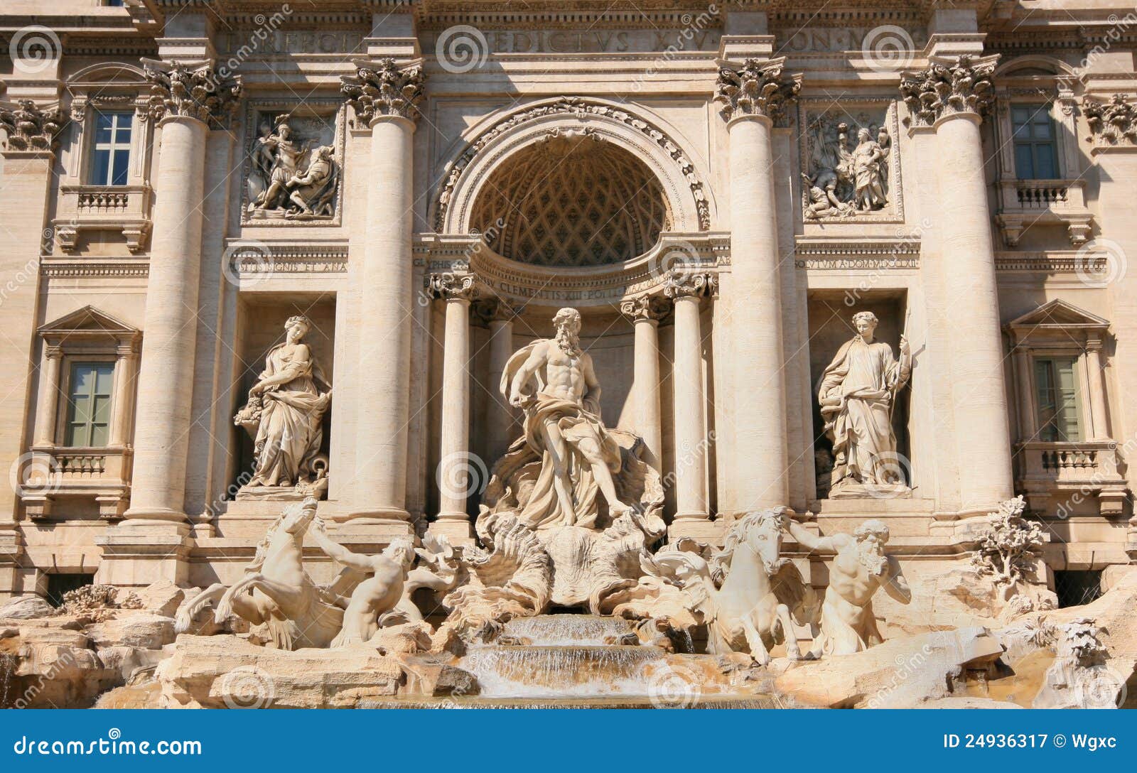 Rome - Fontana di Trevi stock image. Image of trevi, fountain - 24936317