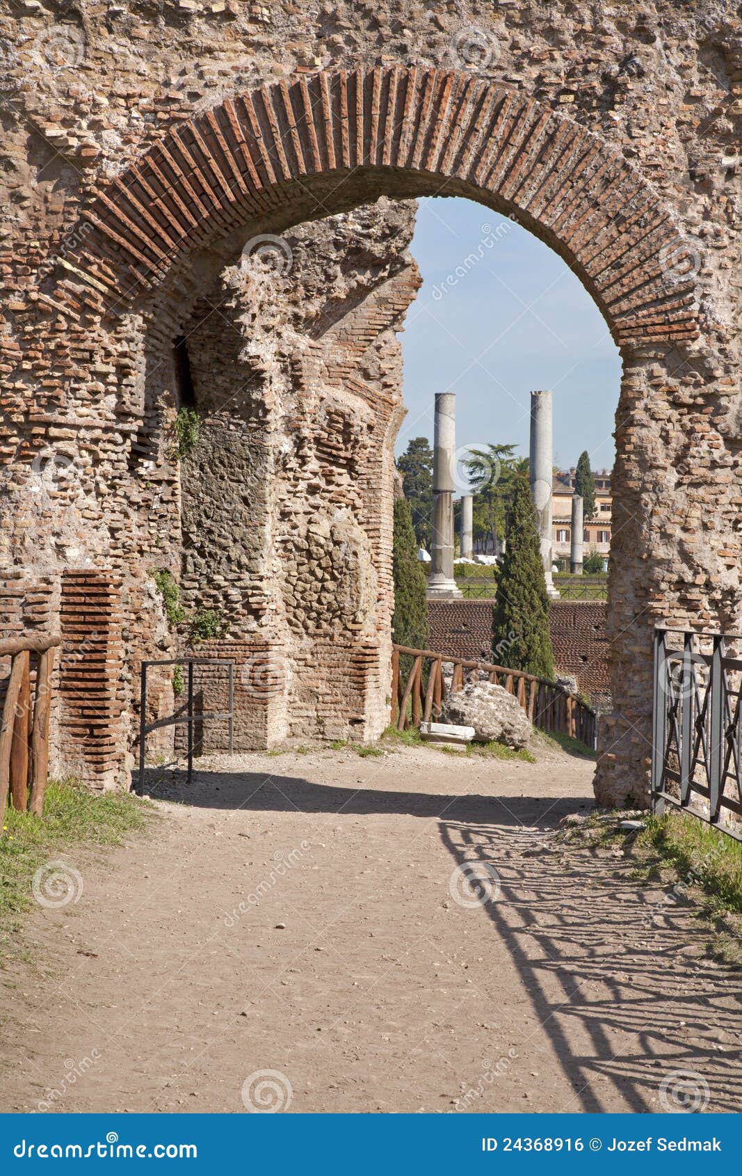 Rome - Gate from Palatine Hill Stock Photo - Image of architecture ...