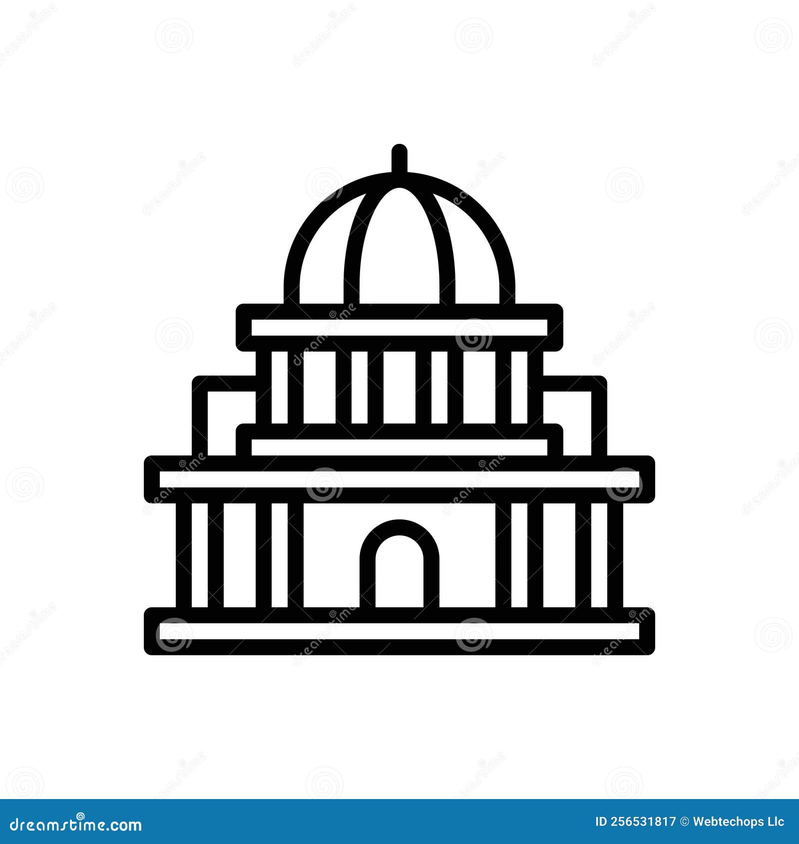 Black Line Icon for Rome, City and Italy Stock Vector - Illustration of ...