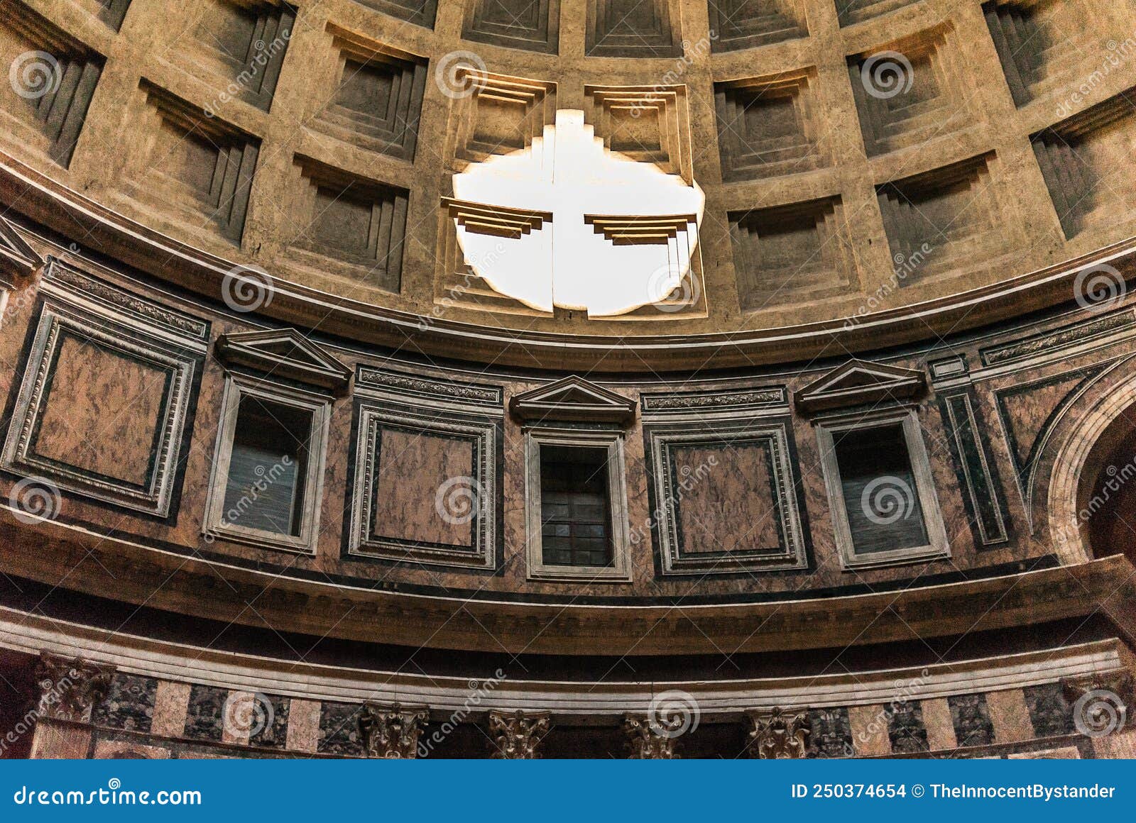 Rome - Interior Details of the Pantheon Stock Photo - Image of dome ...