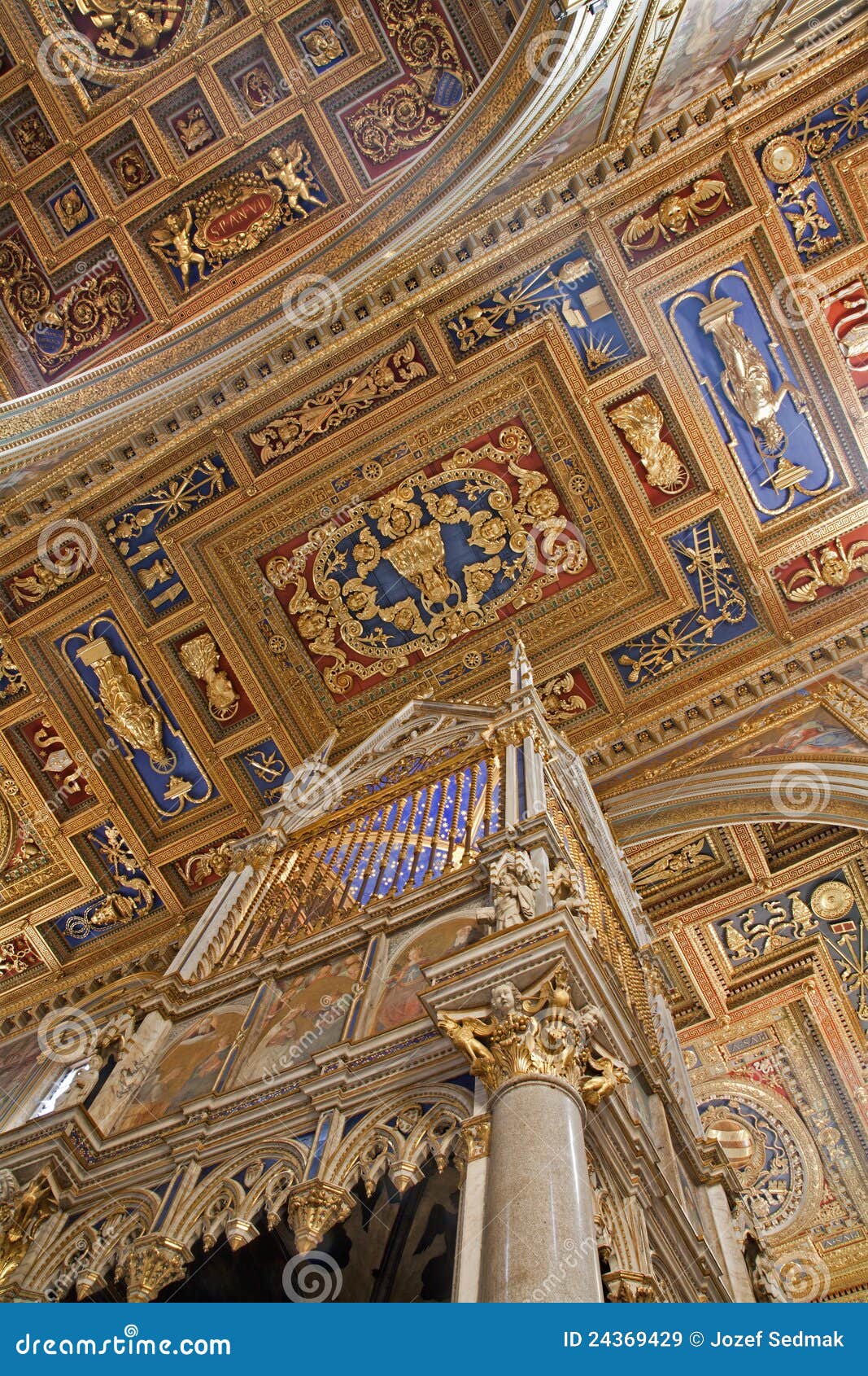 Rome - Interior of Lateran Basilica Stock Image - Image of indoor ...