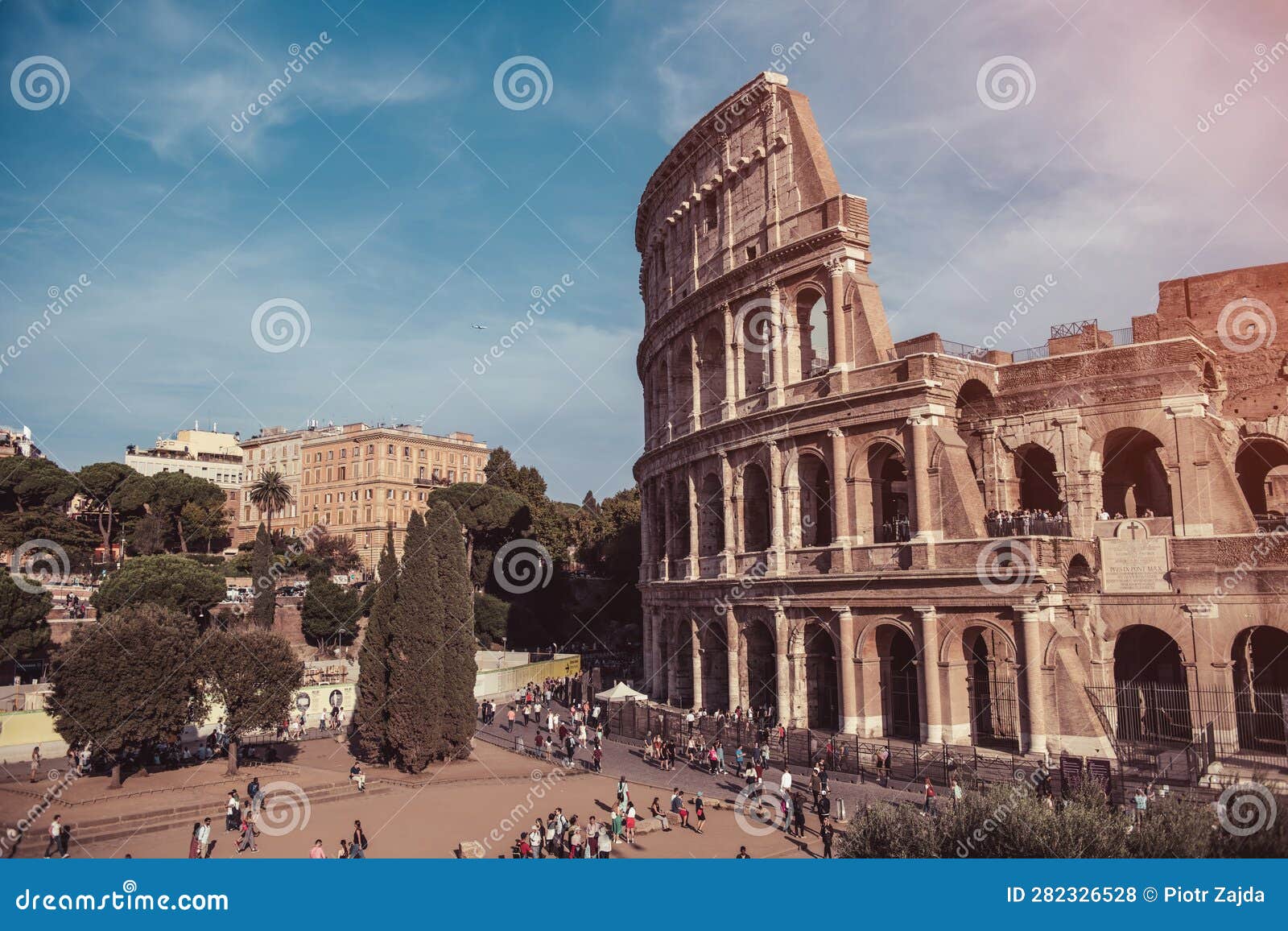 Rome, Italy at the Colosseum Amphitheater Editorial Stock Photo - Image ...
