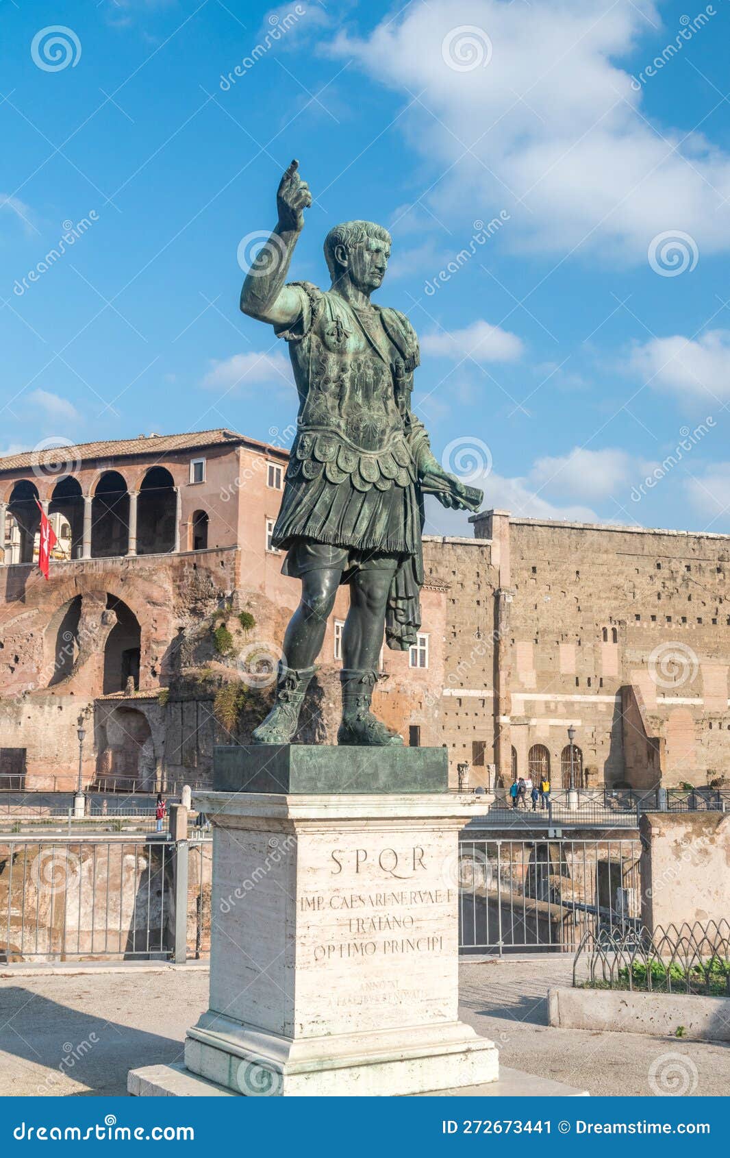 Emperor Trajan Statue editorial photo. Image of monument - 272673441