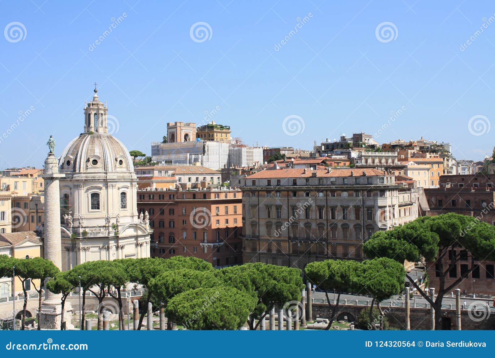 Rome, Italy, Downtown, Viewpoint Stock Photo - Image of viewpoint, dome ...