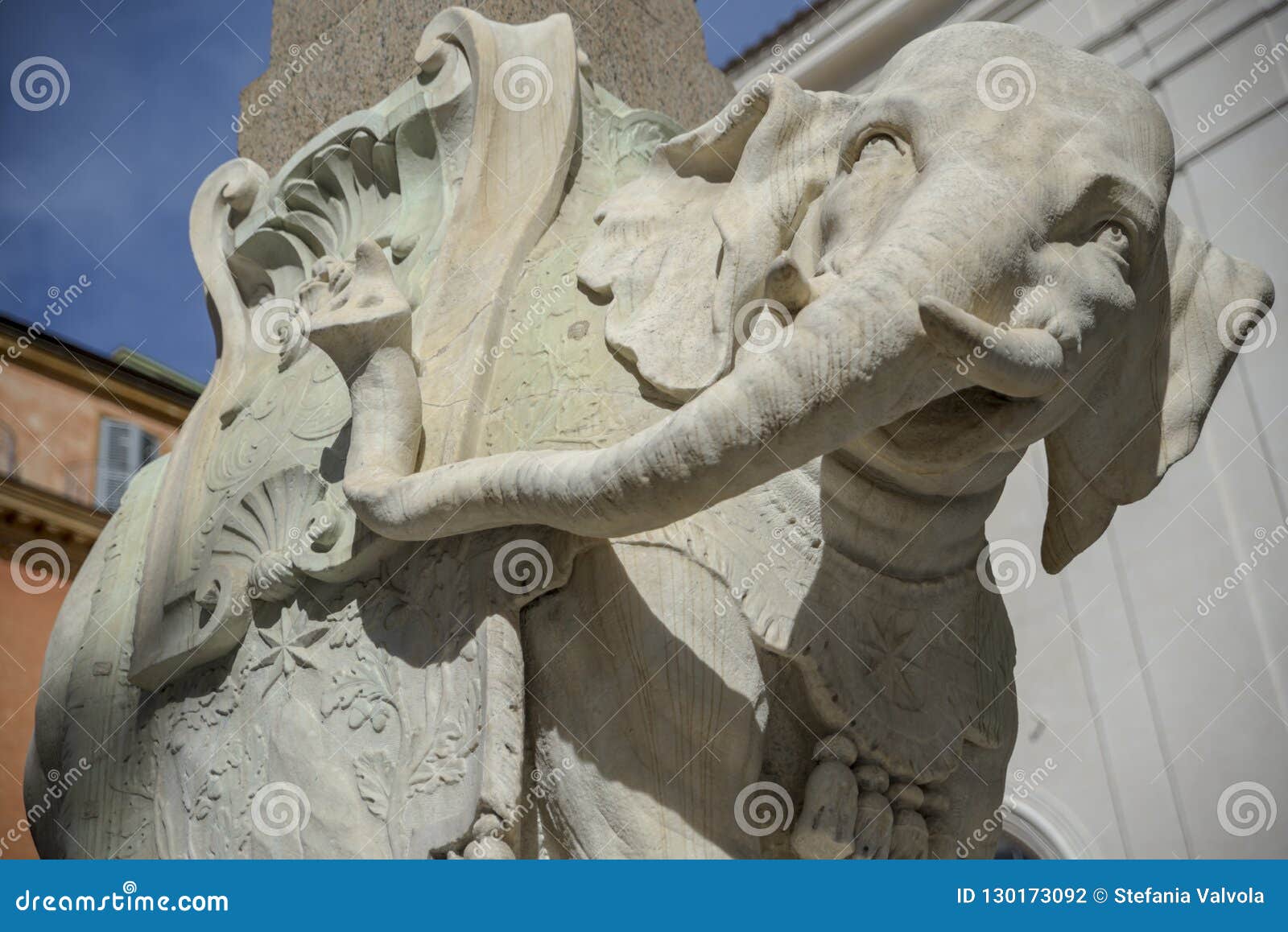 Rome Italy. the Elephant by Bernini in Minerva Square Stock Photo ...