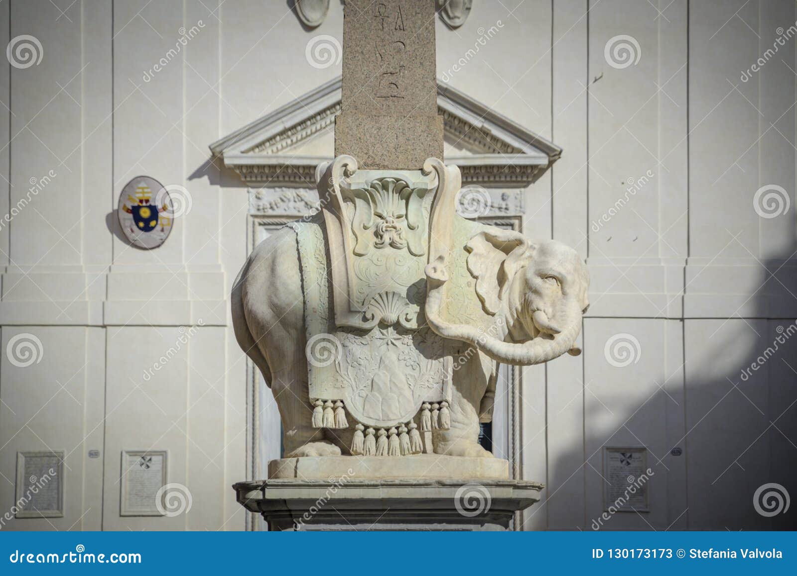 Rome Italy. the Elephant by Bernini in Minerva Square Stock Image ...