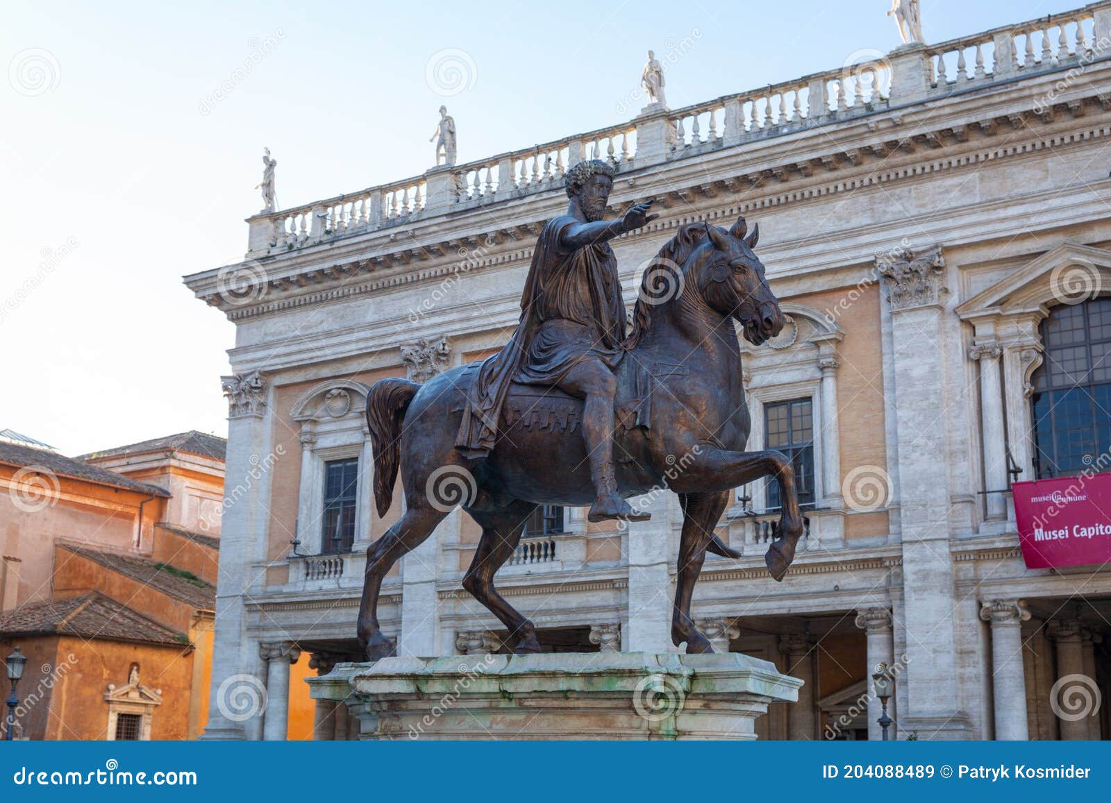 Rome, Italy - January 11, 2019: Architecture of the Square at the ...