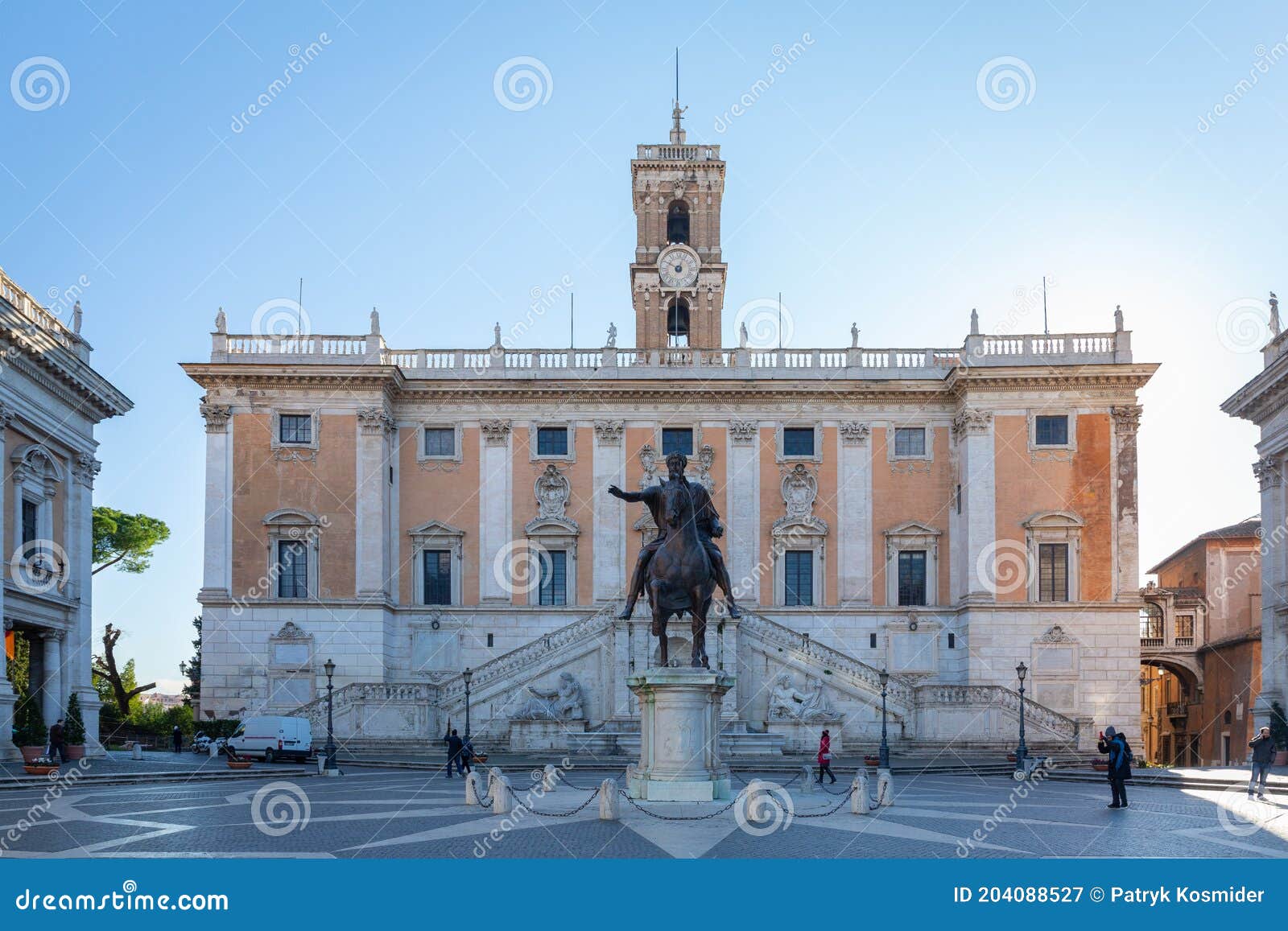 Rome, Italy - January 11, 2019: Architecture of the Square at the ...
