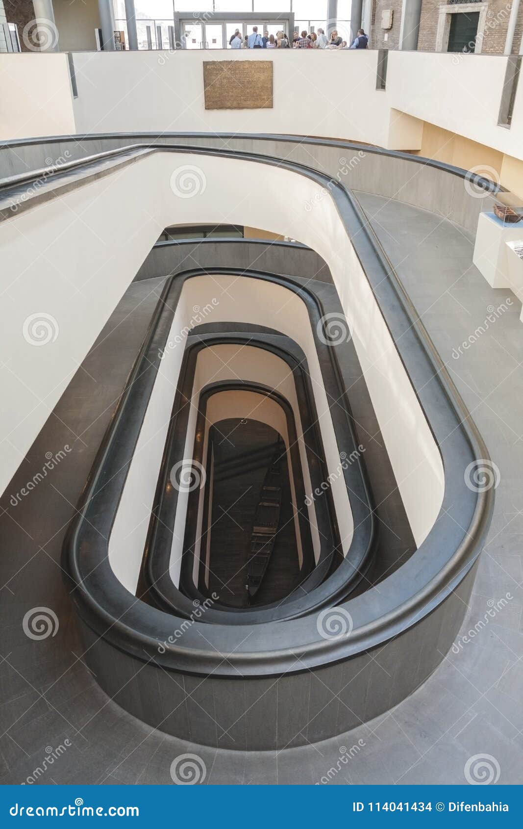 Helical Ramp Inside Vatican Museums. High Angle View Editorial Stock ...
