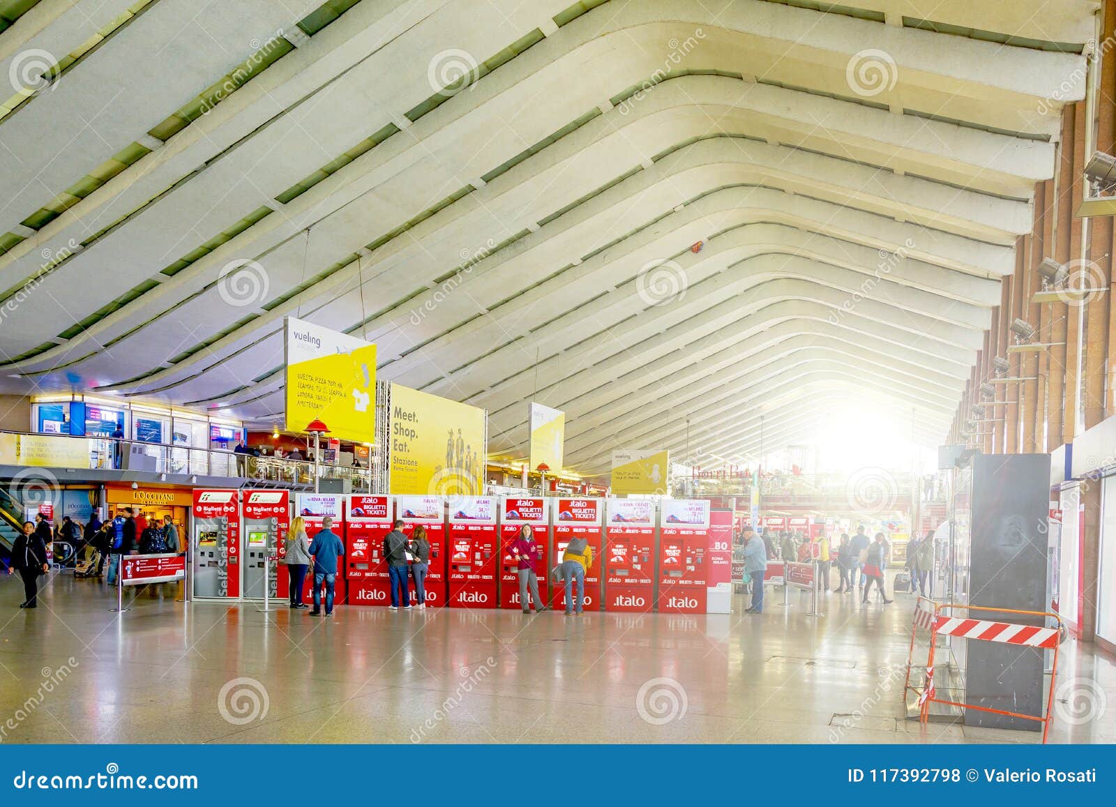 Tourists and Commuters Using the Ticket Machine Inside the Termini ...
