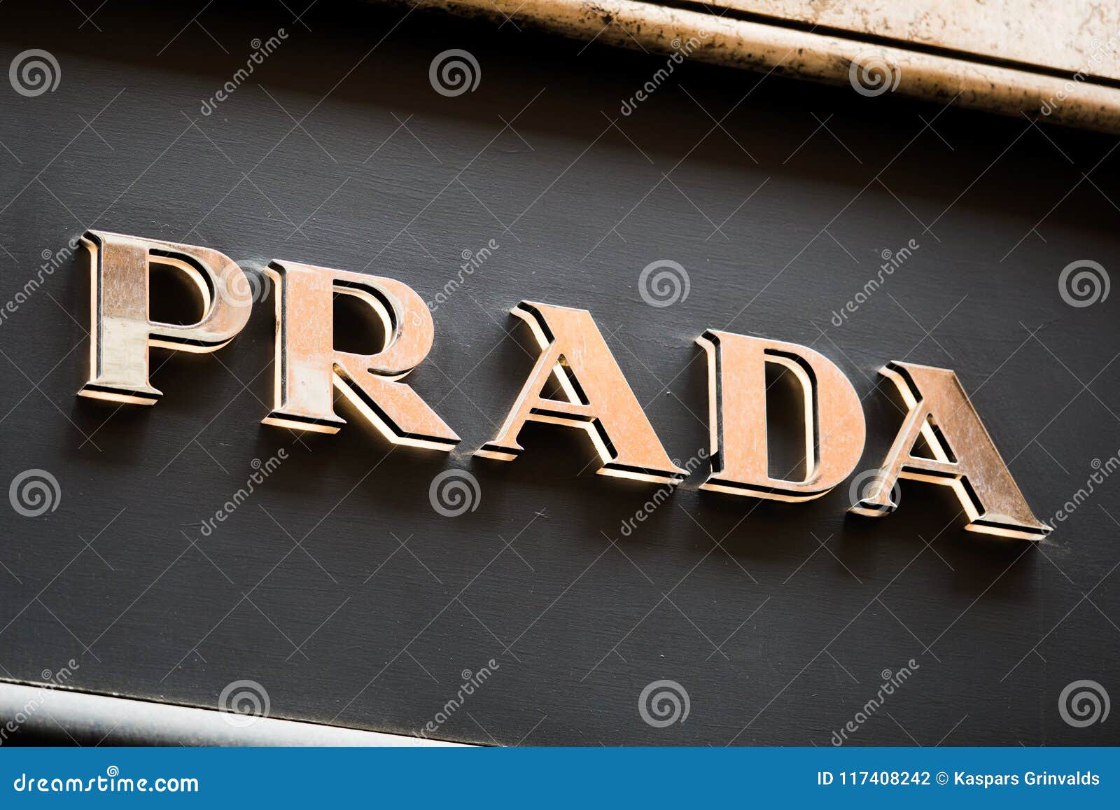 Rome, Italy - May 13, 2018: Prada Logo on Brand`s Store in Rome ...