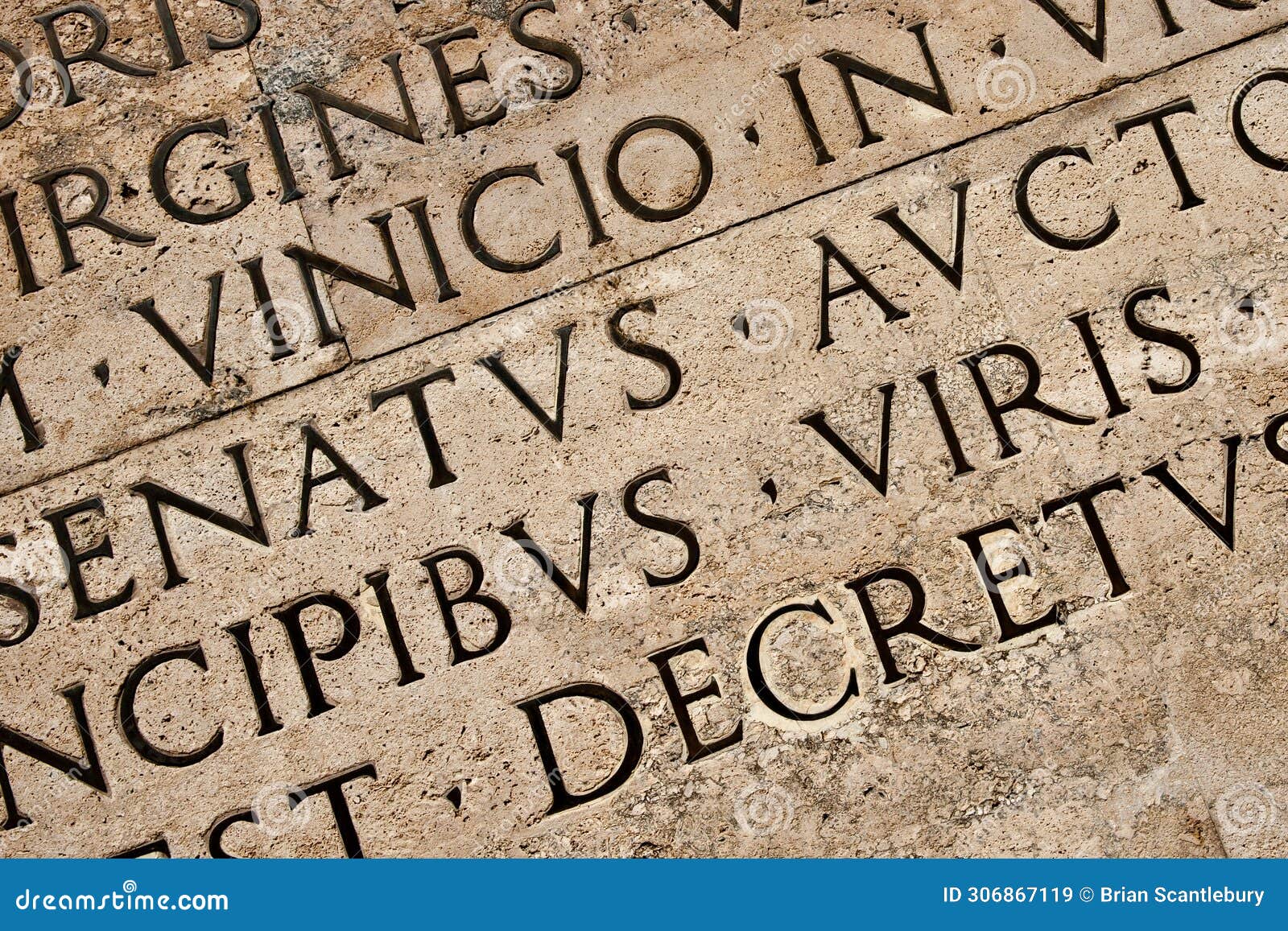 Section of Roman Text Engraved on Diagonal Wall Rome Editorial Stock ...