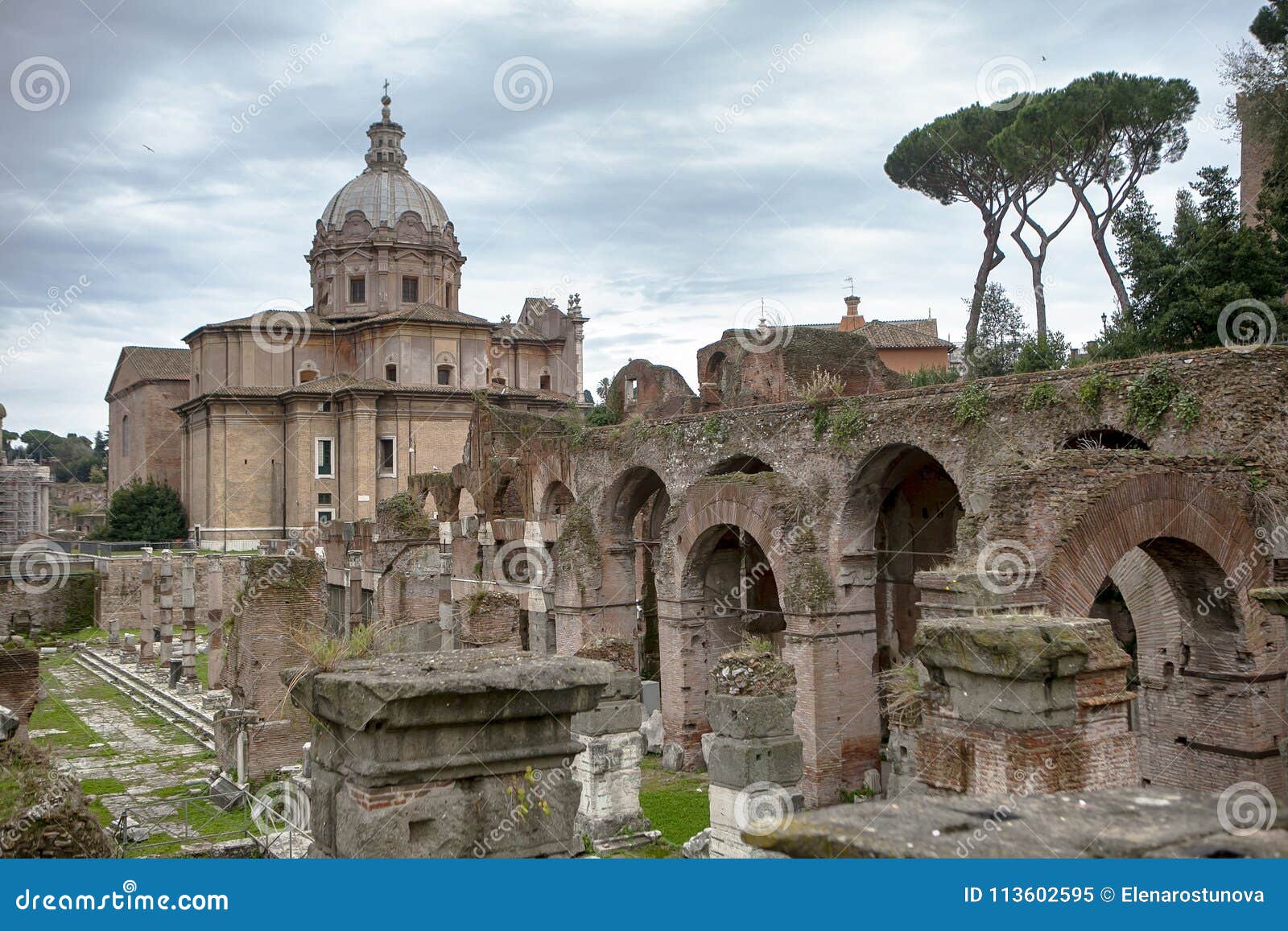 View on Imperial Forum Rome Editorial Image - Image of built, aerial ...