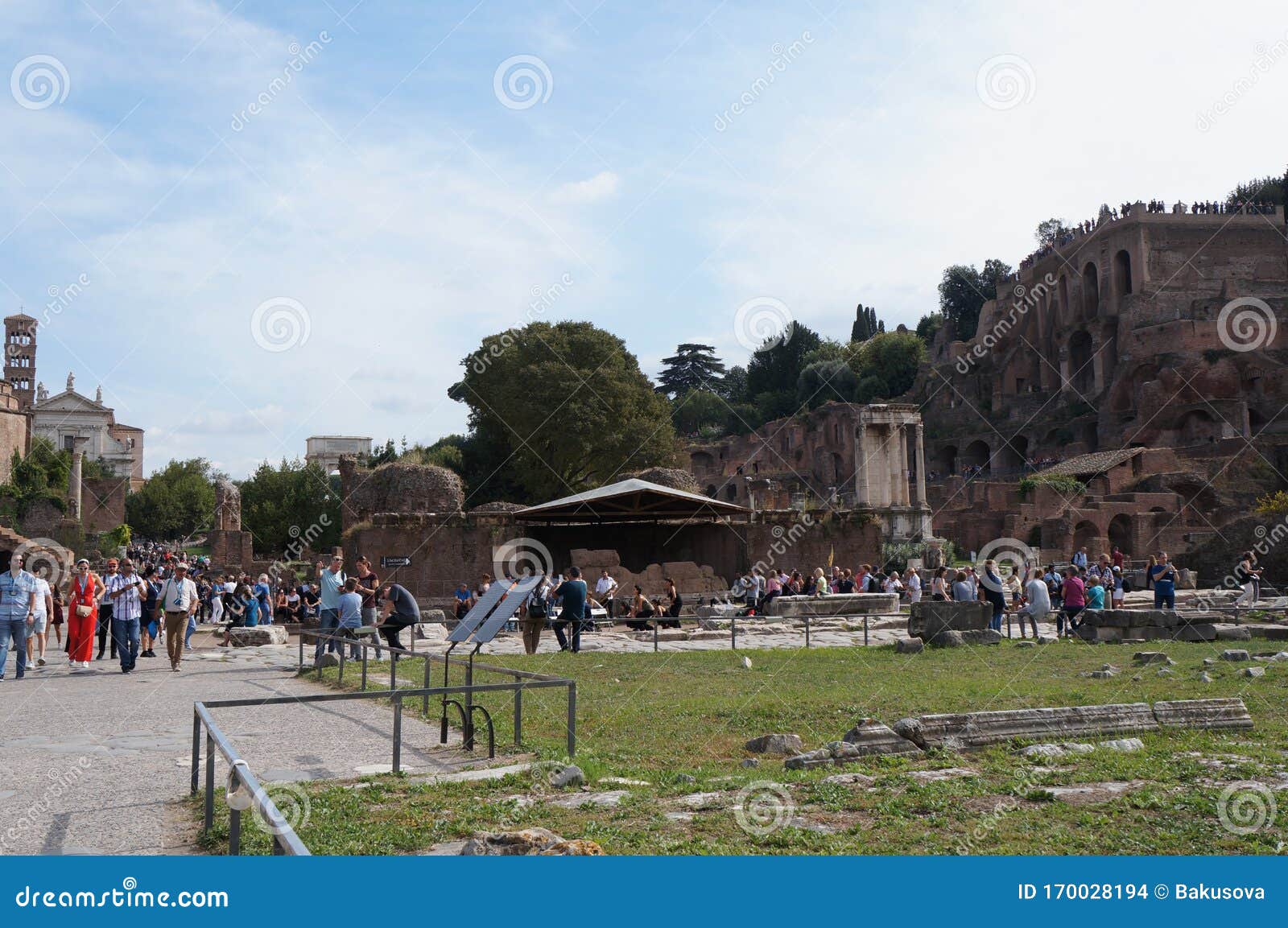 The Ancient Structures of the Roman Forum Editorial Stock Image - Image ...