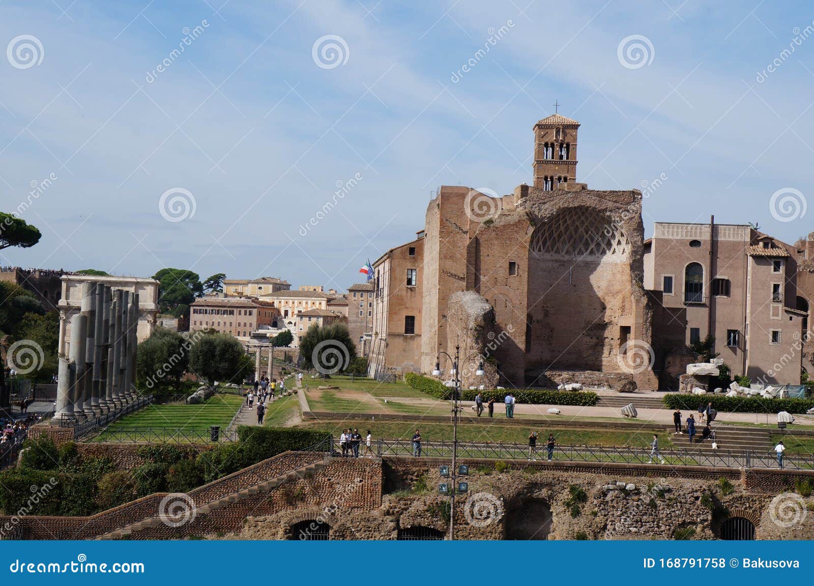 The Ancient Structures of the Roman Forum Editorial Stock Photo - Image ...