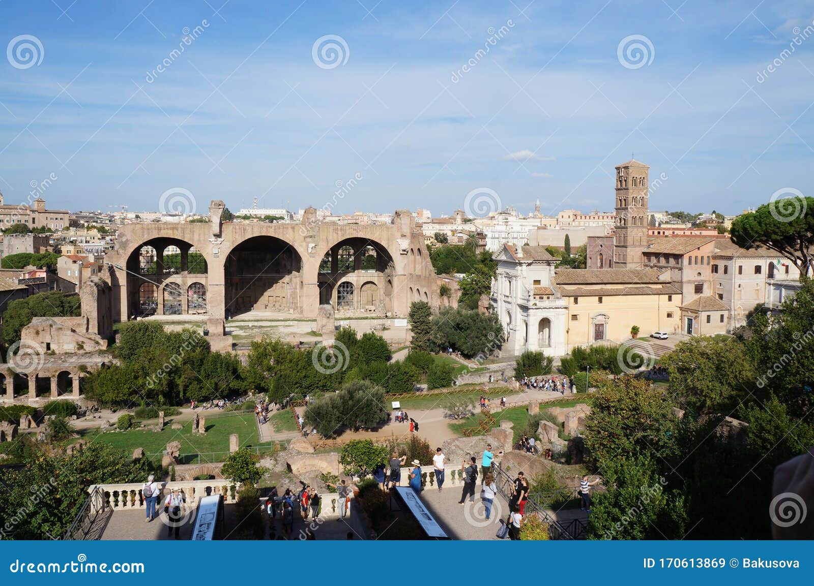 The Ancient Structures of the Roman Forum Editorial Stock Image - Image ...