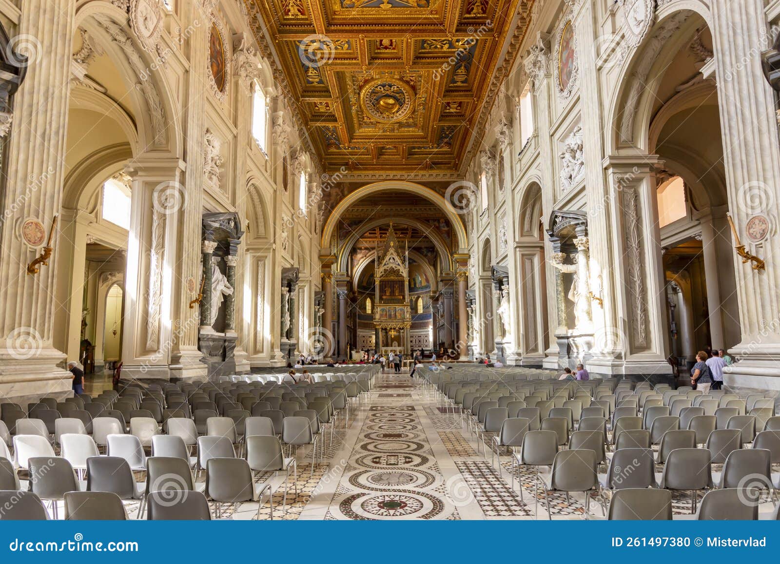 Rome, Italy - October 2022: Interiors of Lateran Basilica in Rome ...